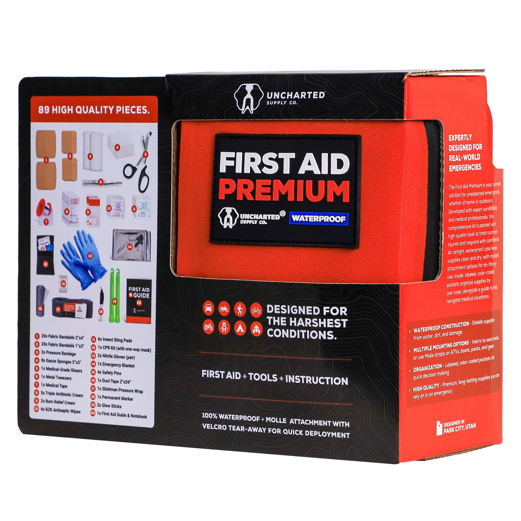 Uncharted Supply Co Premium First Aid Kit 99 Pieces (#1966012) - $29.97 ...