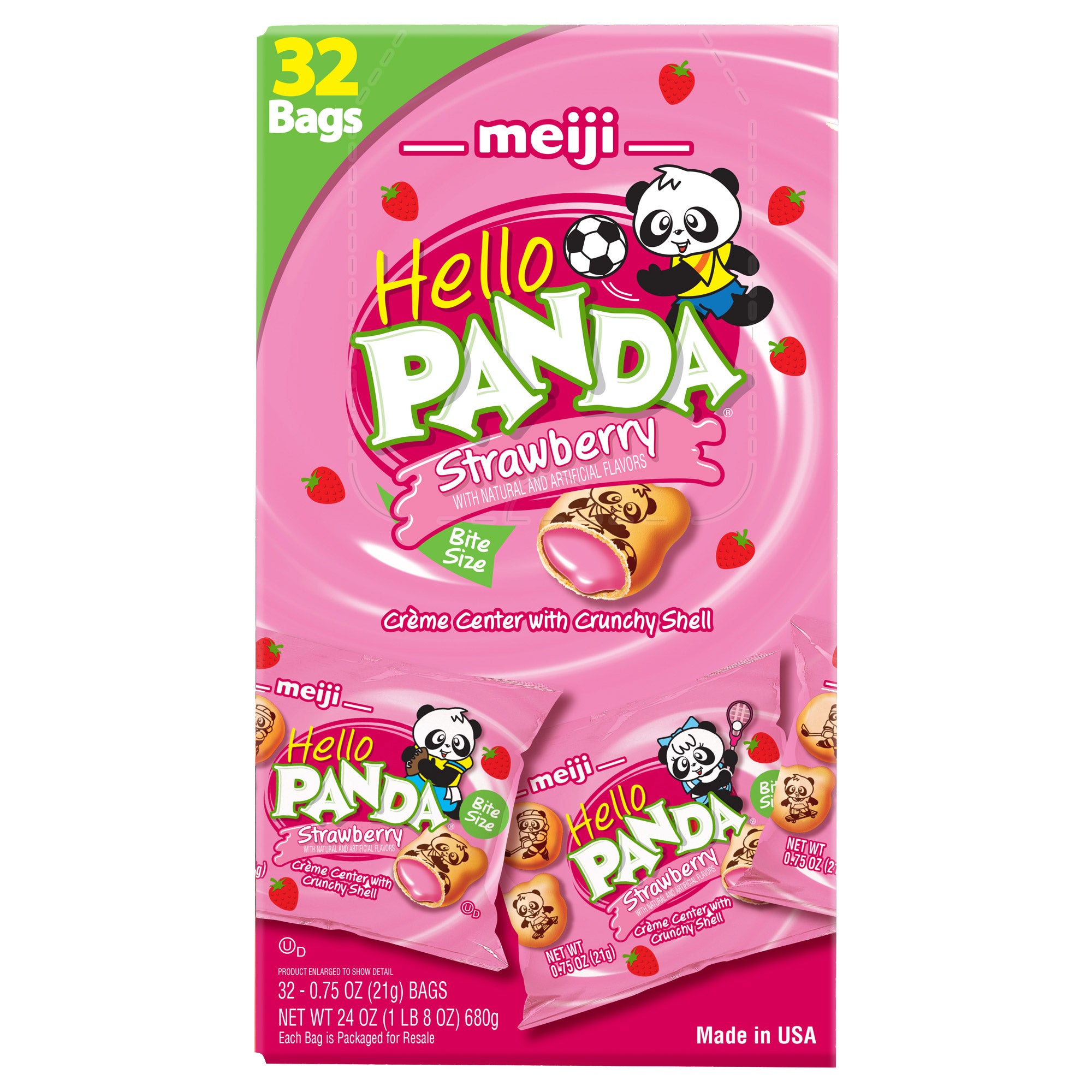 Meiji Hello Panda Strawberry Cookies, 32 ct (#1501153) - $9.89