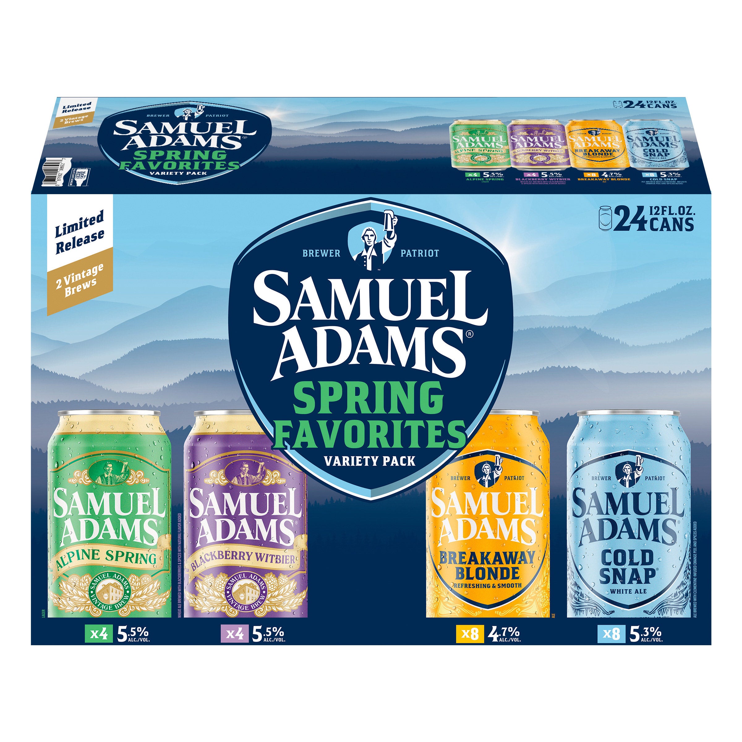 Samuel Adams Spring Favorites Variety Pack 24/12 Oz Cans (#1889568 ...