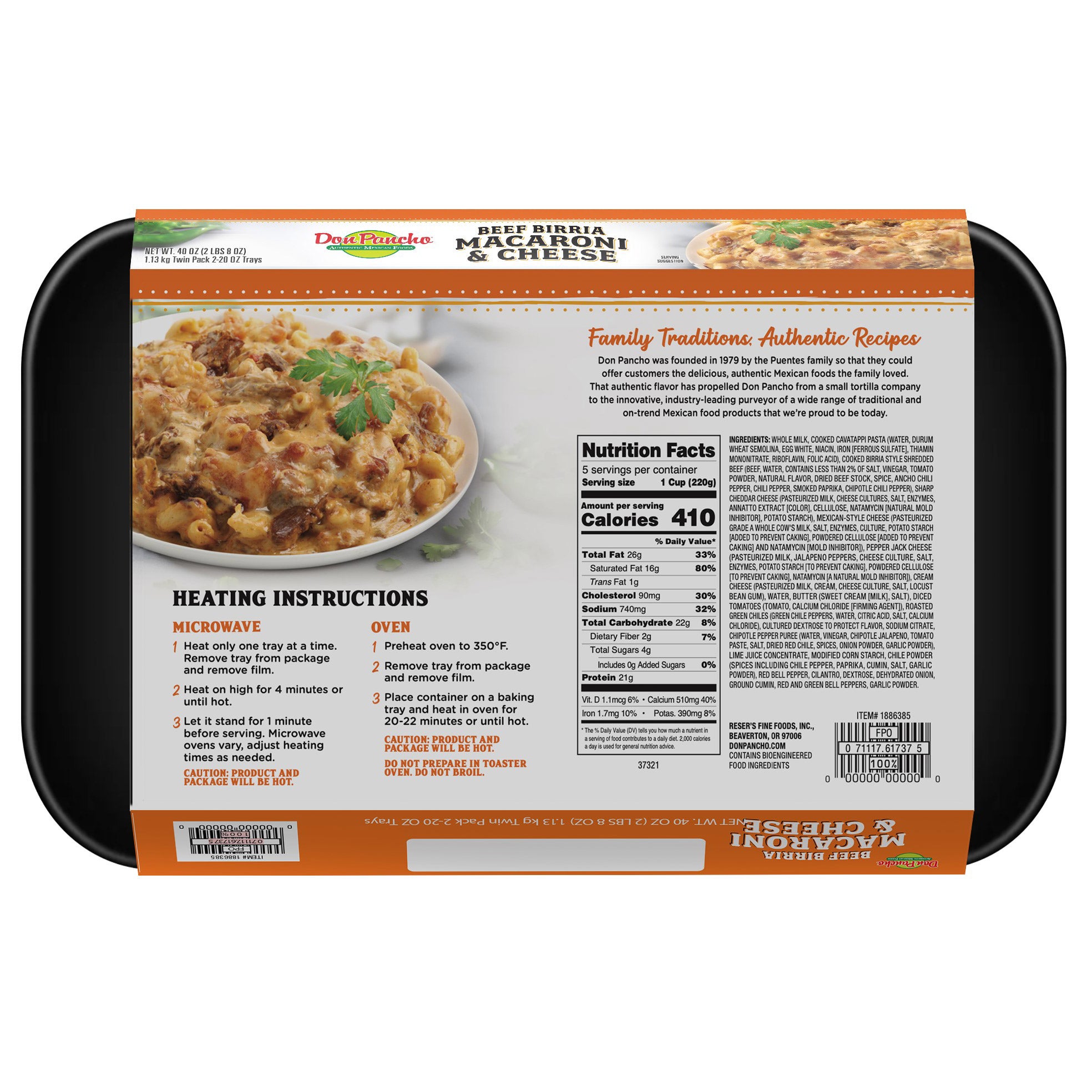 Don Pancho Beef Birria Macaroni & Cheese 2/20 oz - $17.99 at Costco