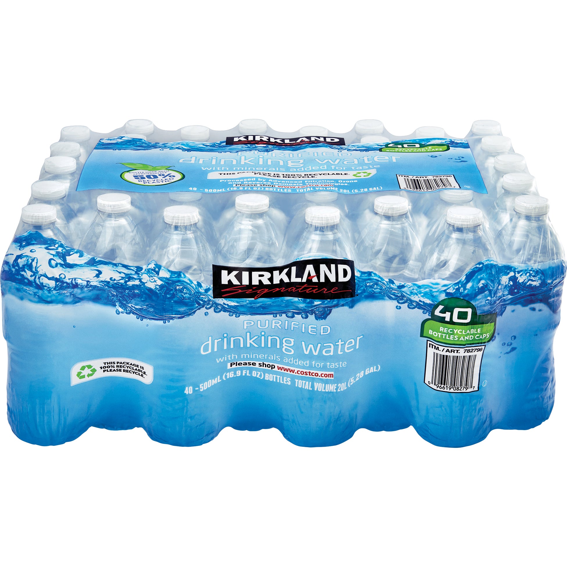 Kirkland Signature Drinking Water, 40 Pack 16.9 oz Bottles - $3.99 at ...