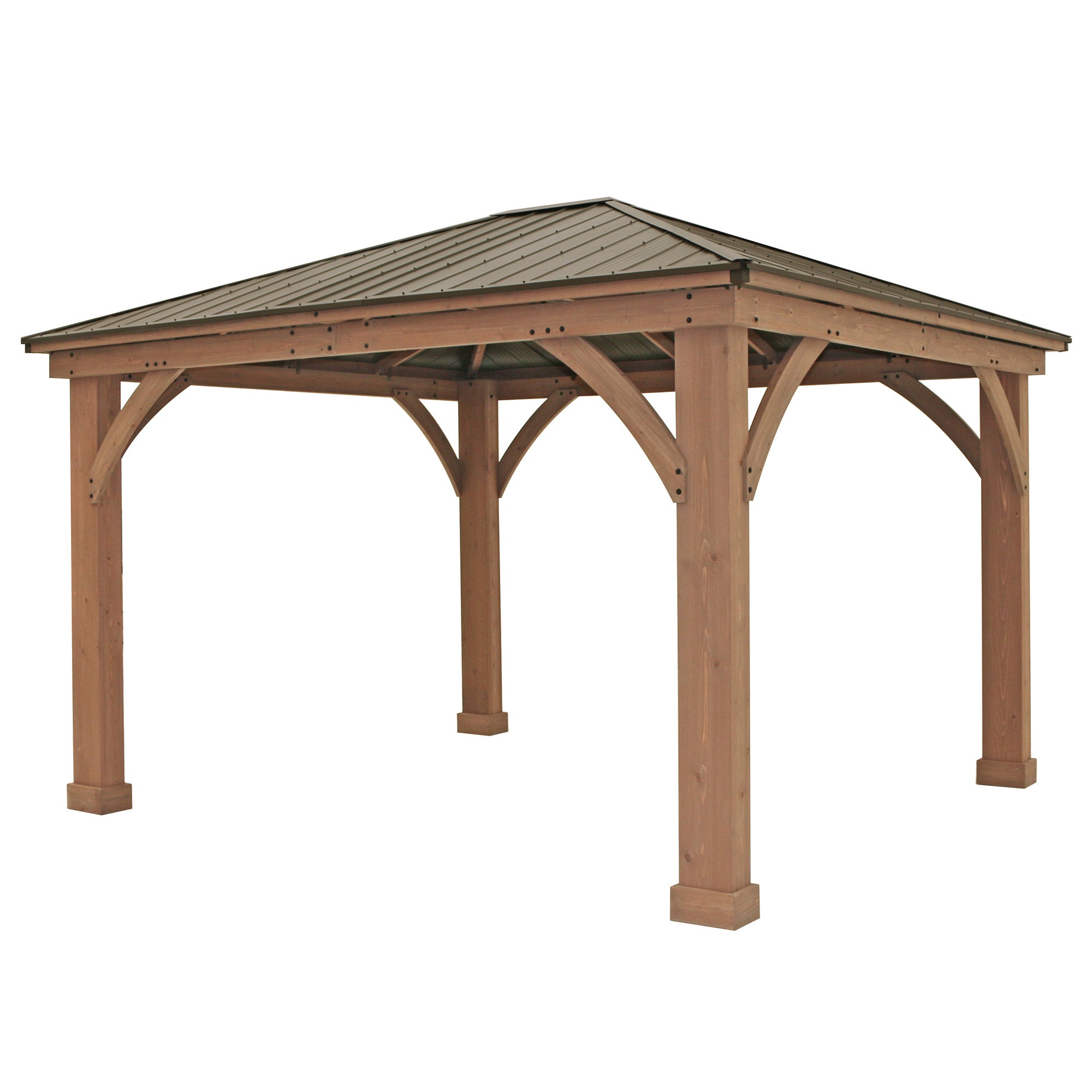 Yardistry 12' x 14' Cedar Gazebo with Aluminium Roof - $1599.99 at Costco