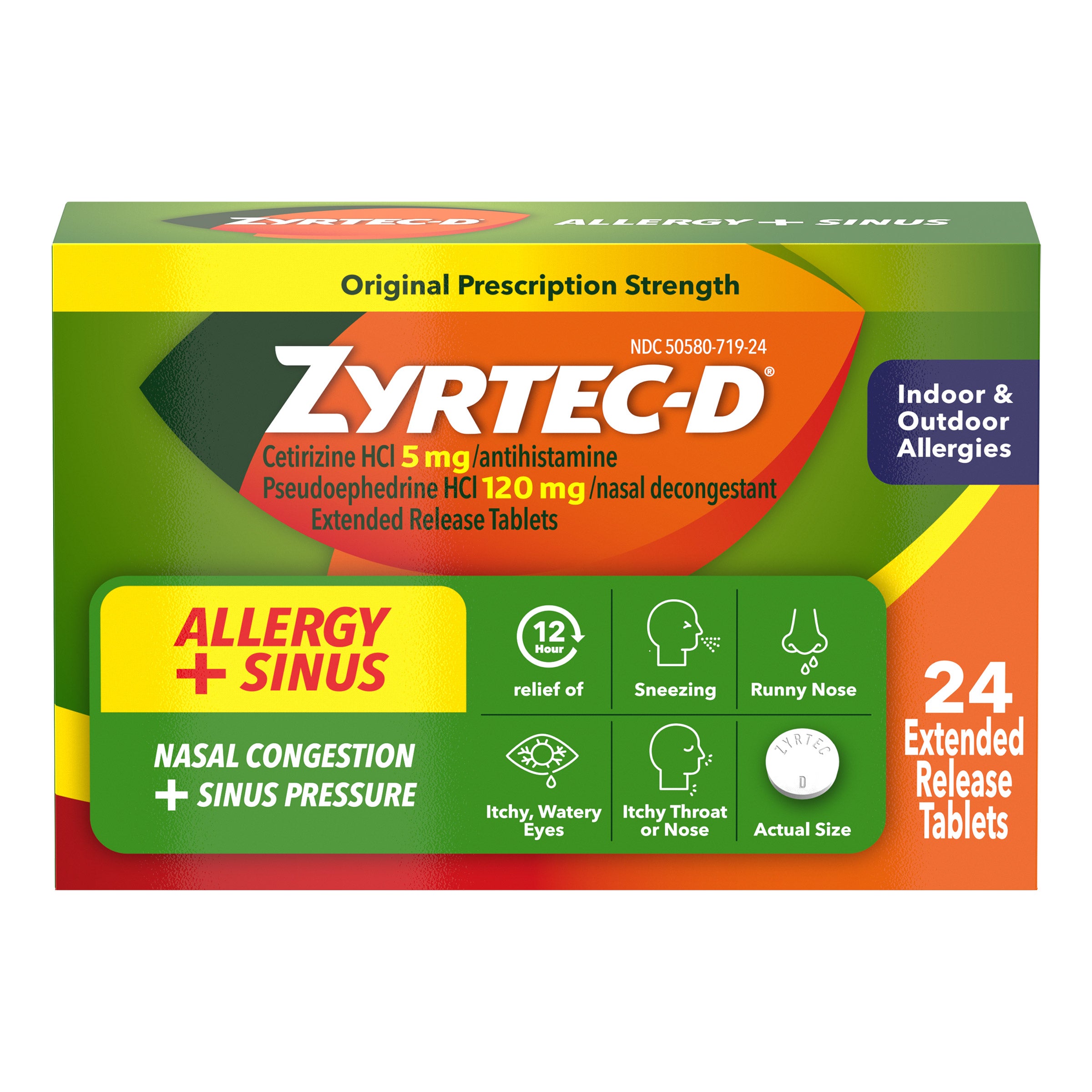 Zyrtec-D Tablet 12 Hour 24 Count (#547204) - $21.99