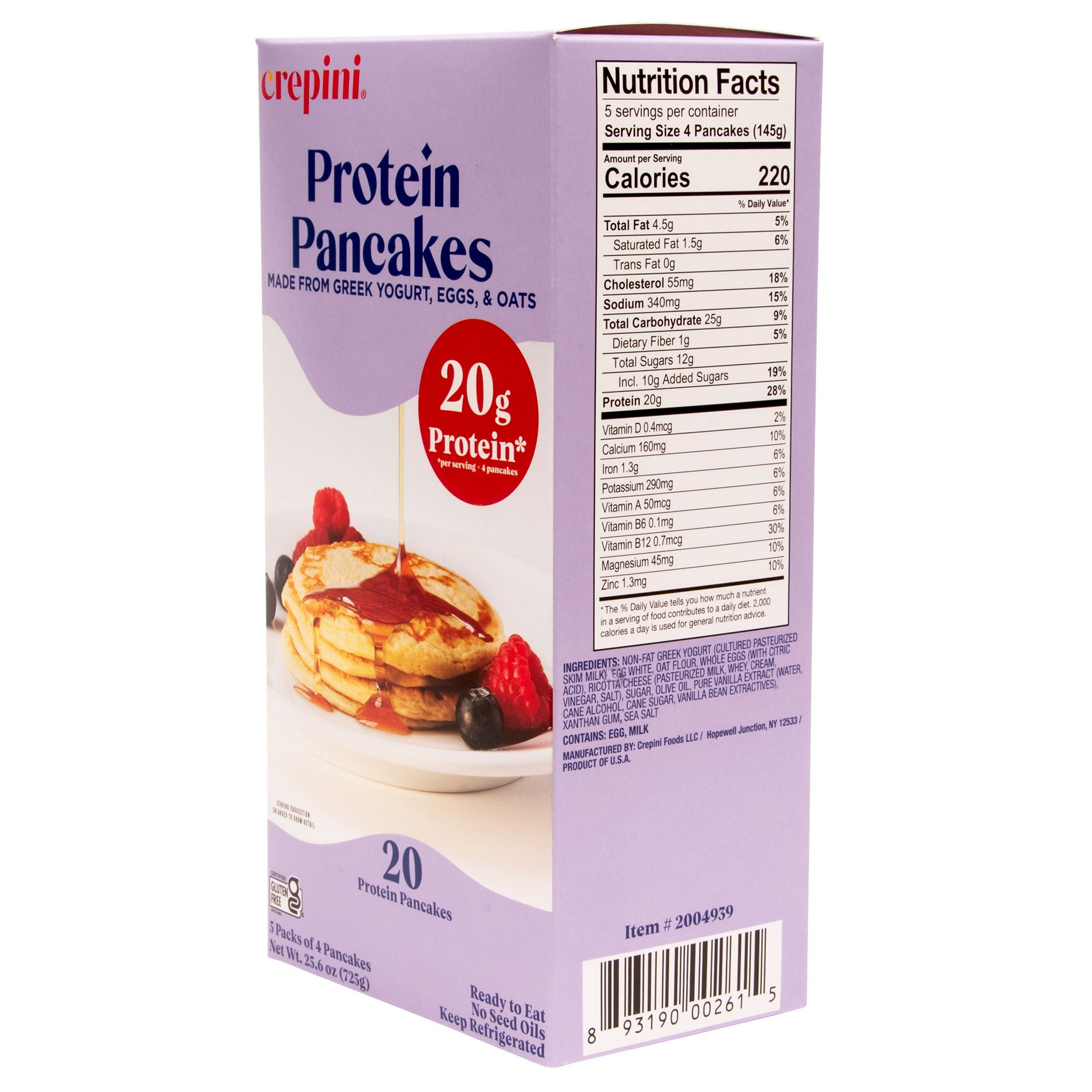Crepini Protein Pancakes, 5-Pack (4 Pancakes Per Pack) - $12.99 at Costco