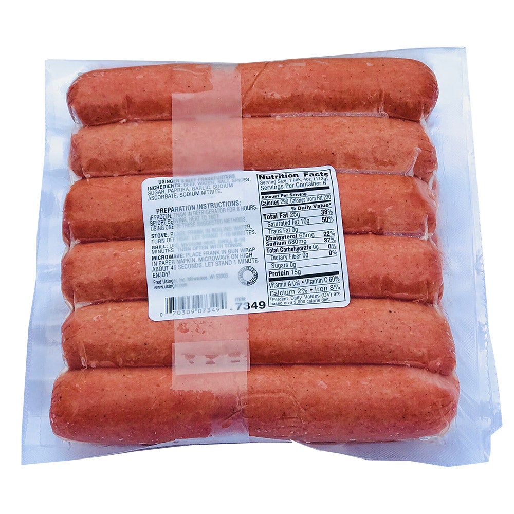 Usinger's Beef Frankfurters 2/1.5 Pound Packages - $16.49 at Costco