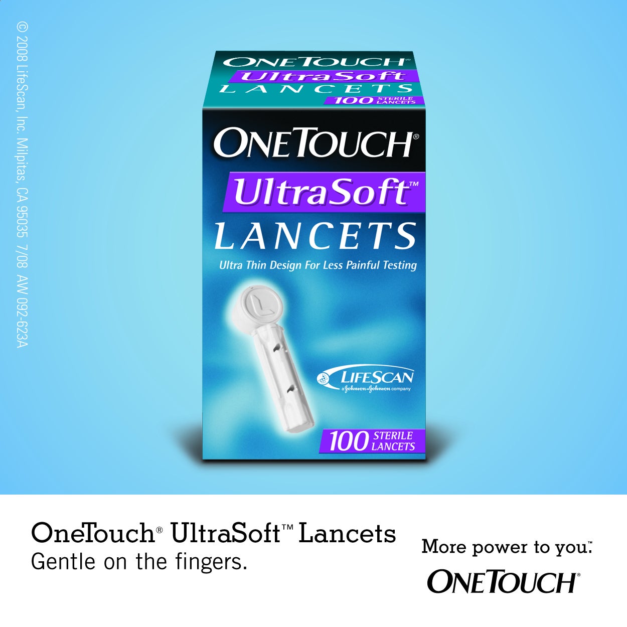 OneTouch UltraSoft Lancets 100 Count (#414250) - $9.49