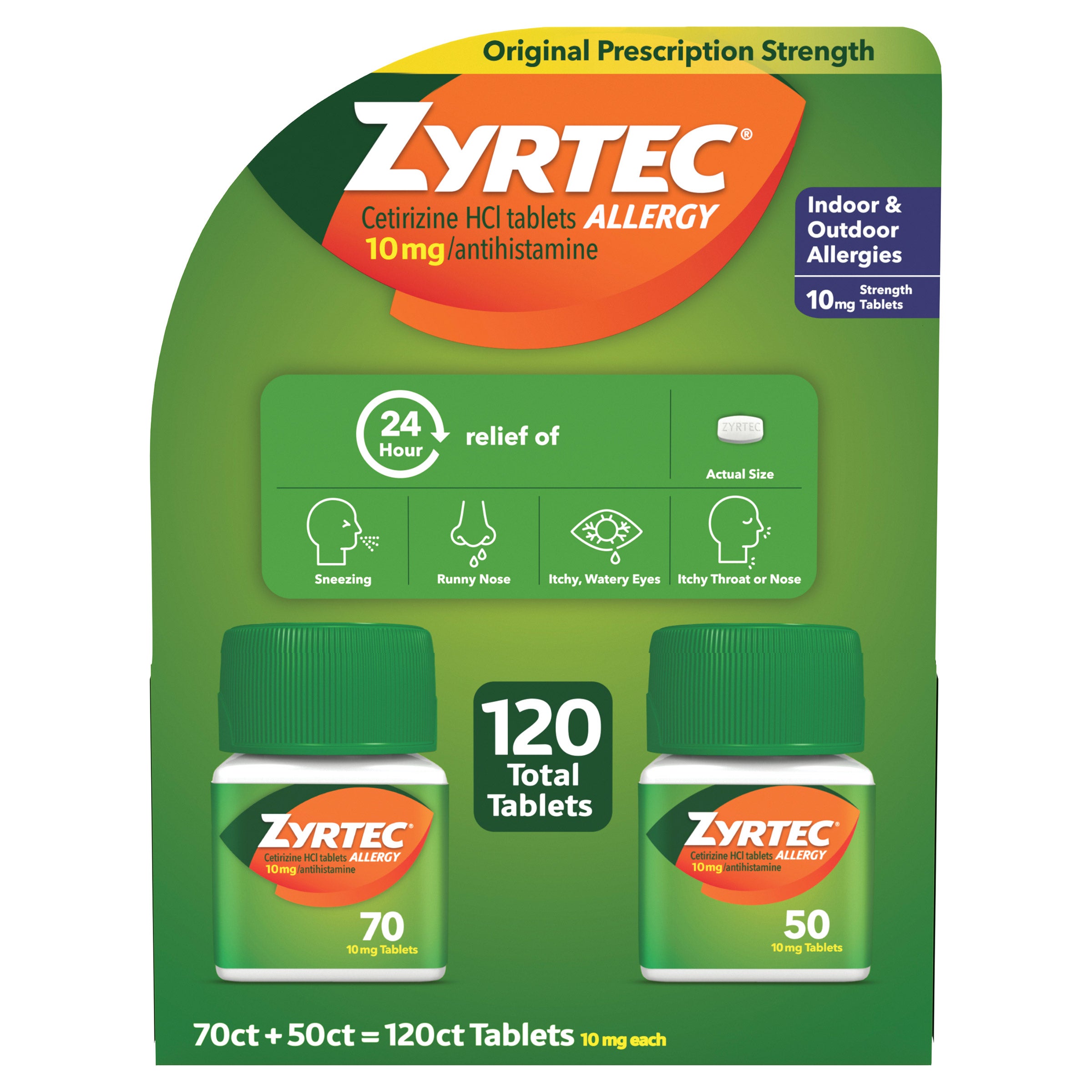 Zyrtec Allergy 10mg Tablets 120 Count (#1428912) - $39.99