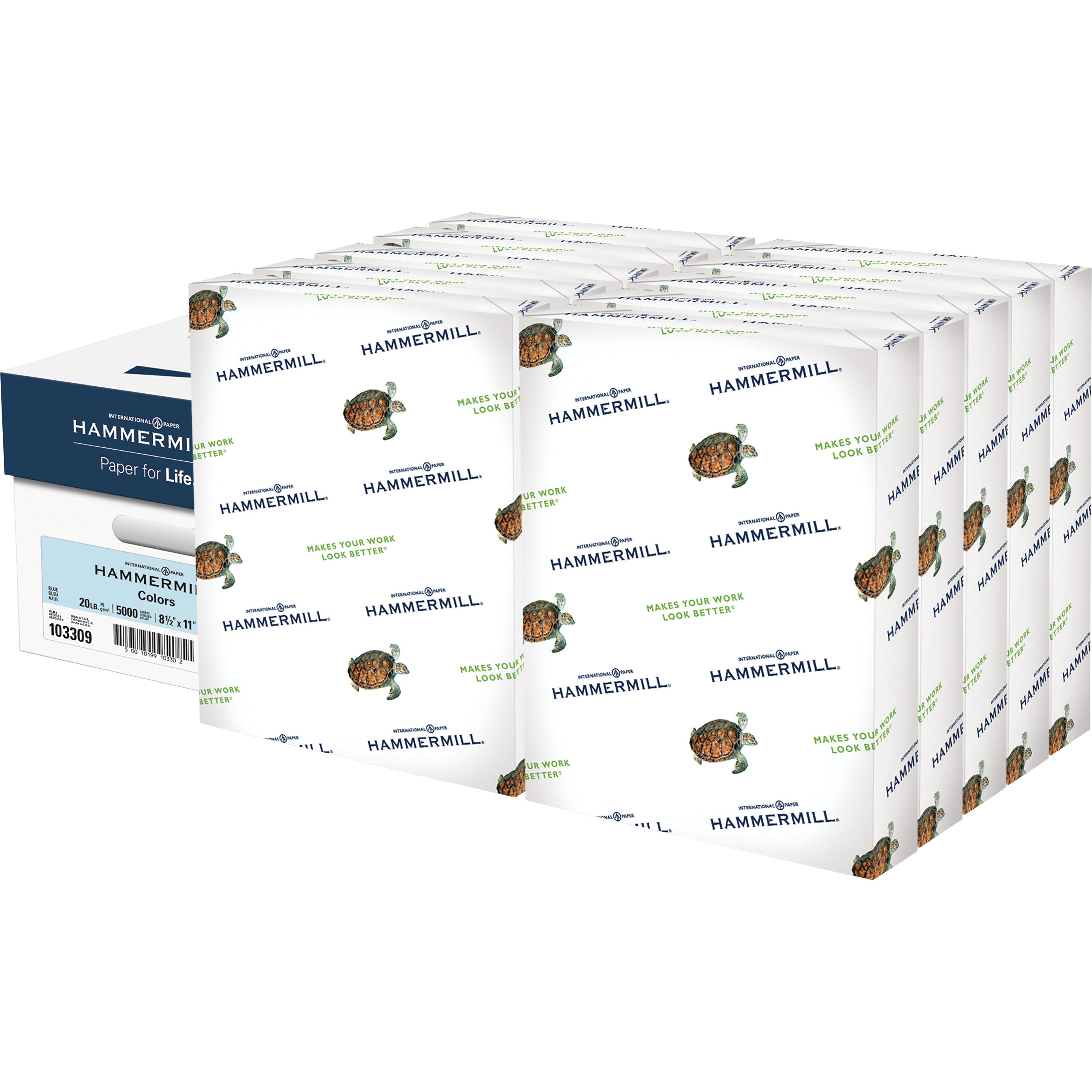 Hammermill Blue Color Copy Paper HAM103309CT, 5000 Sheets (#1592124 ...
