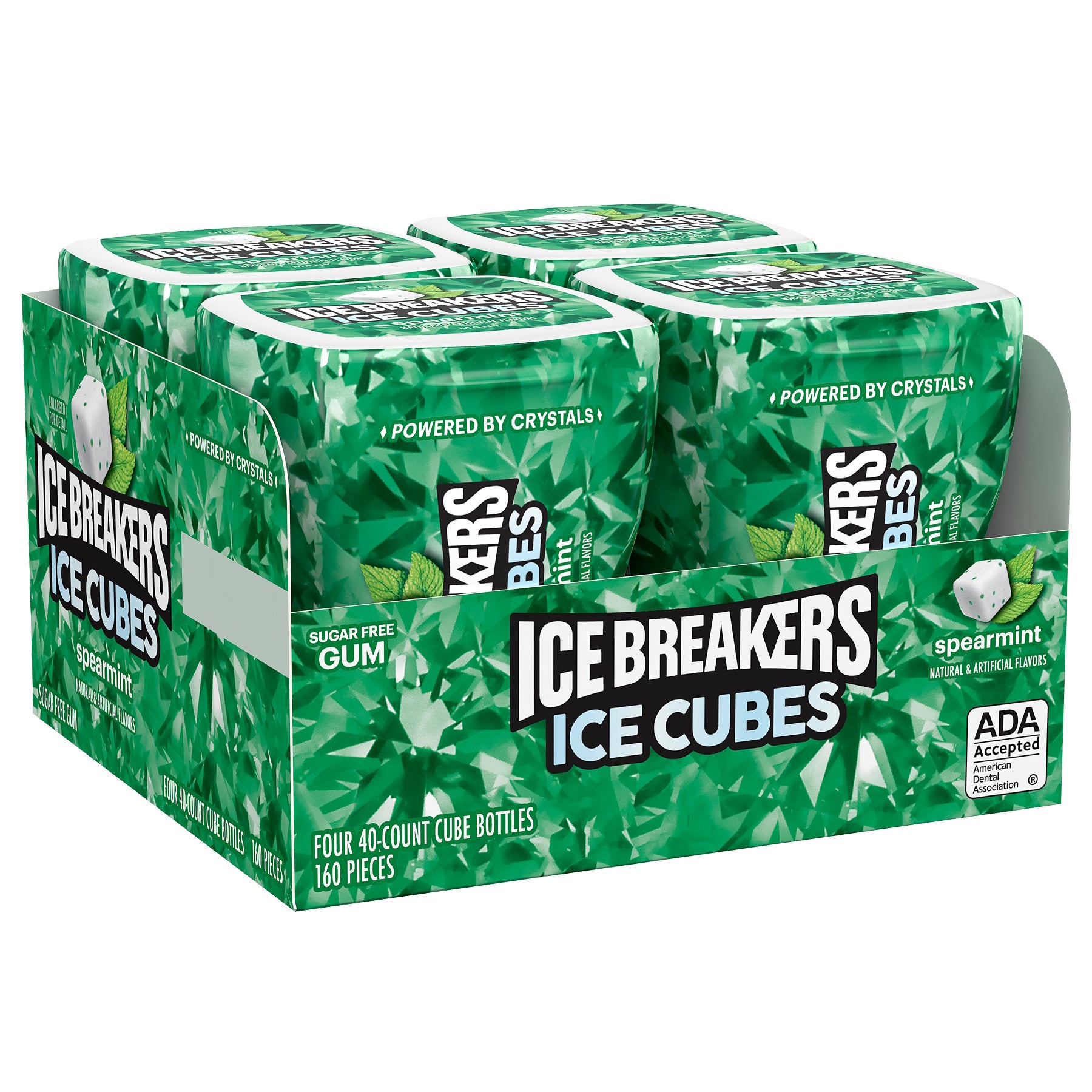 Ice Breakers Ice Cubes Spearmint Sugar Free Gum, 4-Count/40 Pieces ...