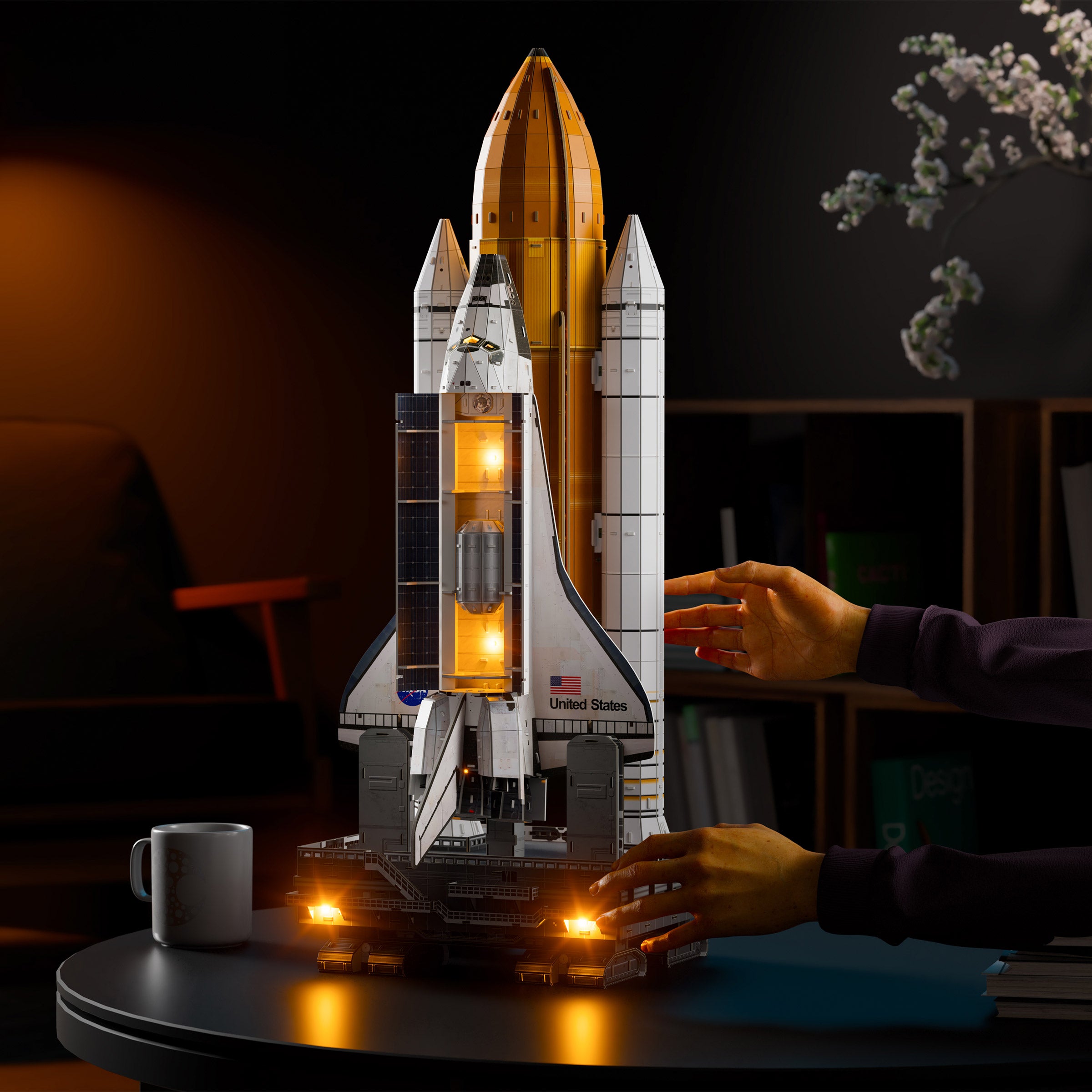 4D Build NASA Space Shuttle 3D Model Kit with LED Lights (#1947995 ...