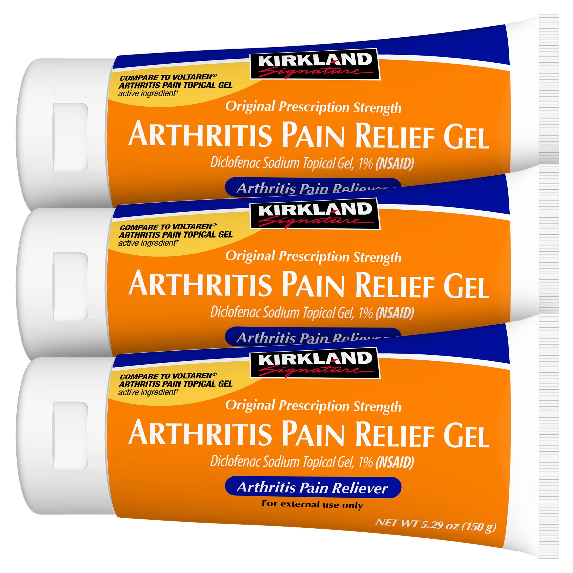 Kirkland Signature Arthritis Pain Relief Gel, 3 x 5.29 oz Tubes - $29. ...