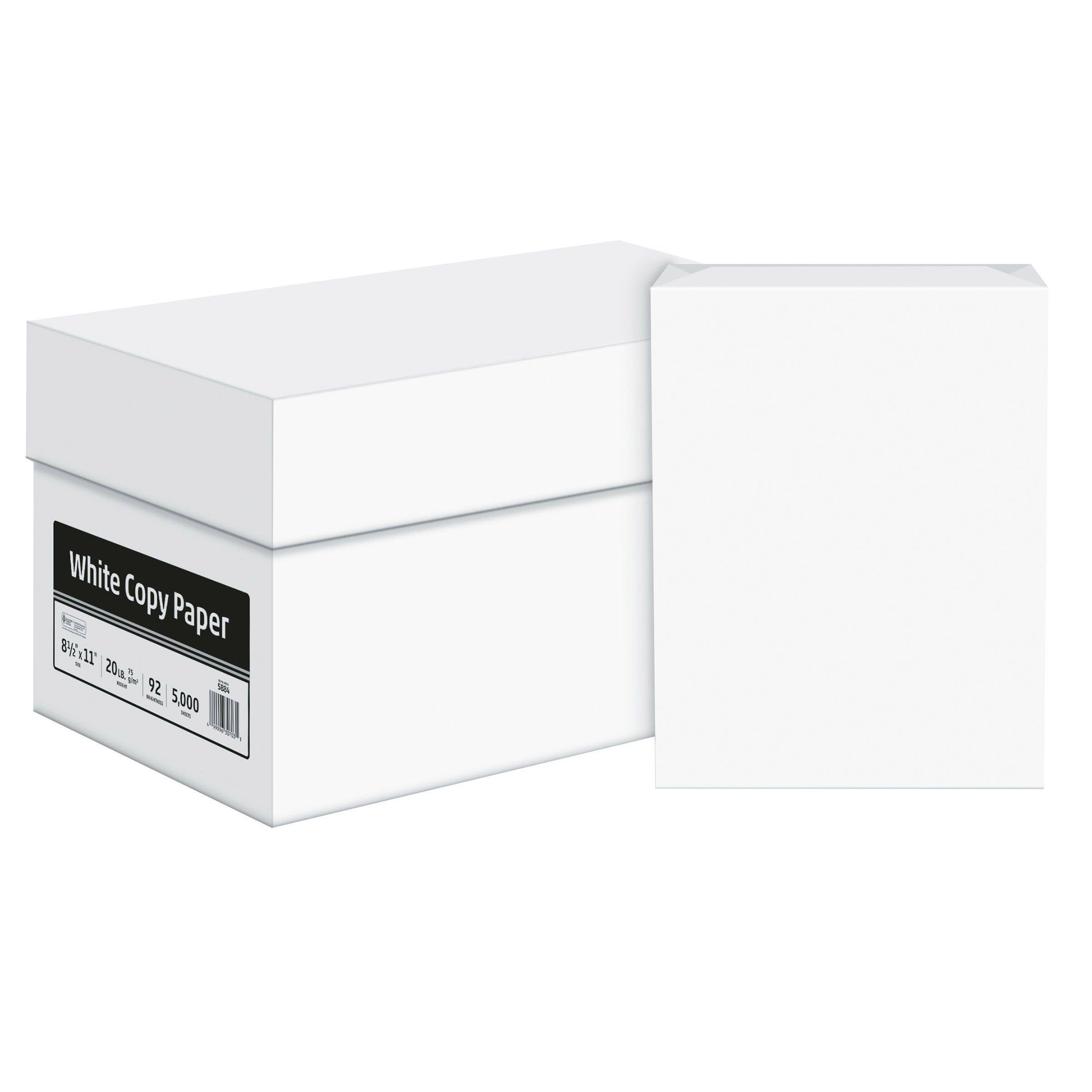 COMMODITY COPY PAPER 20 LB 92 BRIGHT 8.5" X 11" 5000 SHEETS - $38.99 at ...