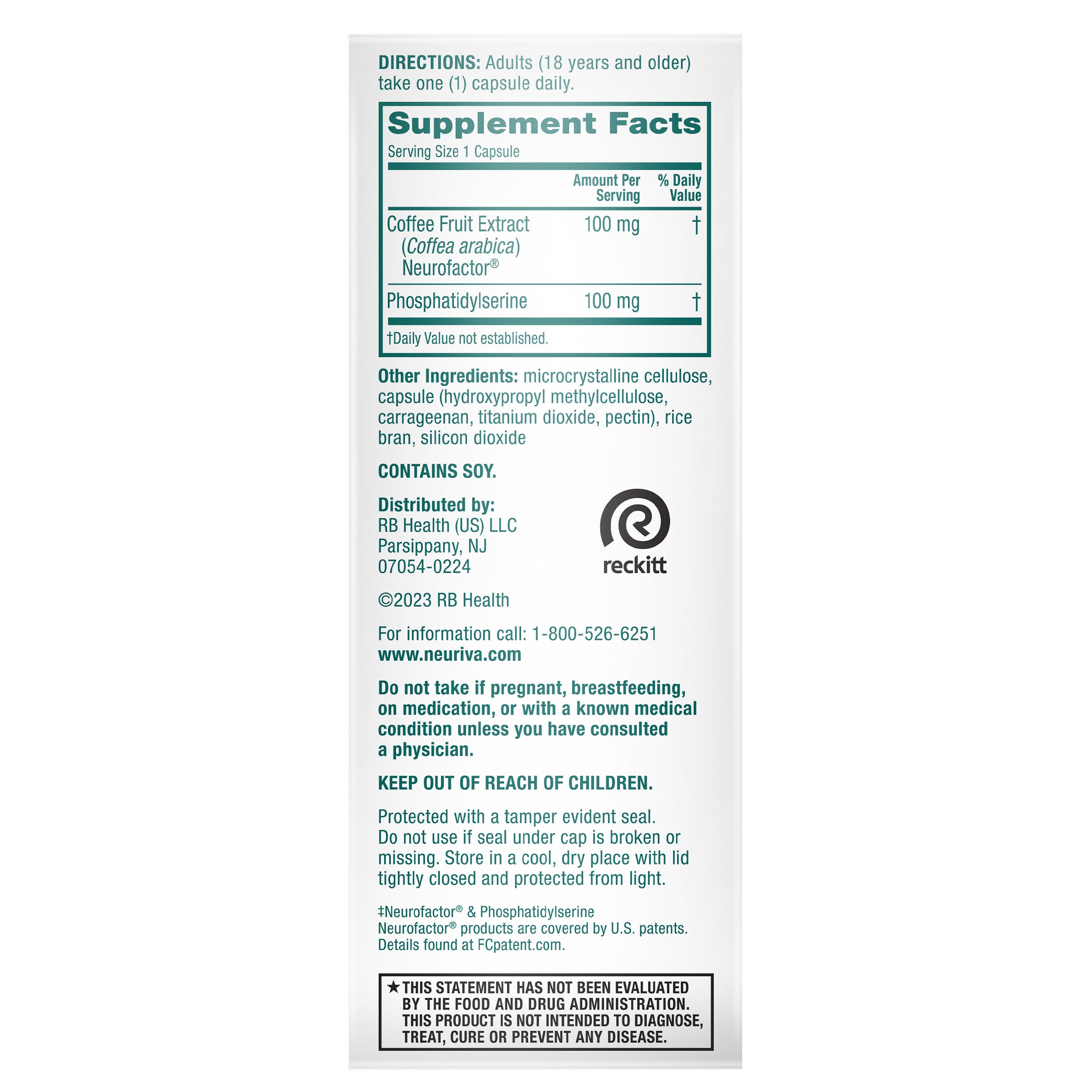 Neuriva Original Brain Supplement 50 CT Capsules - $30.99 at Costco