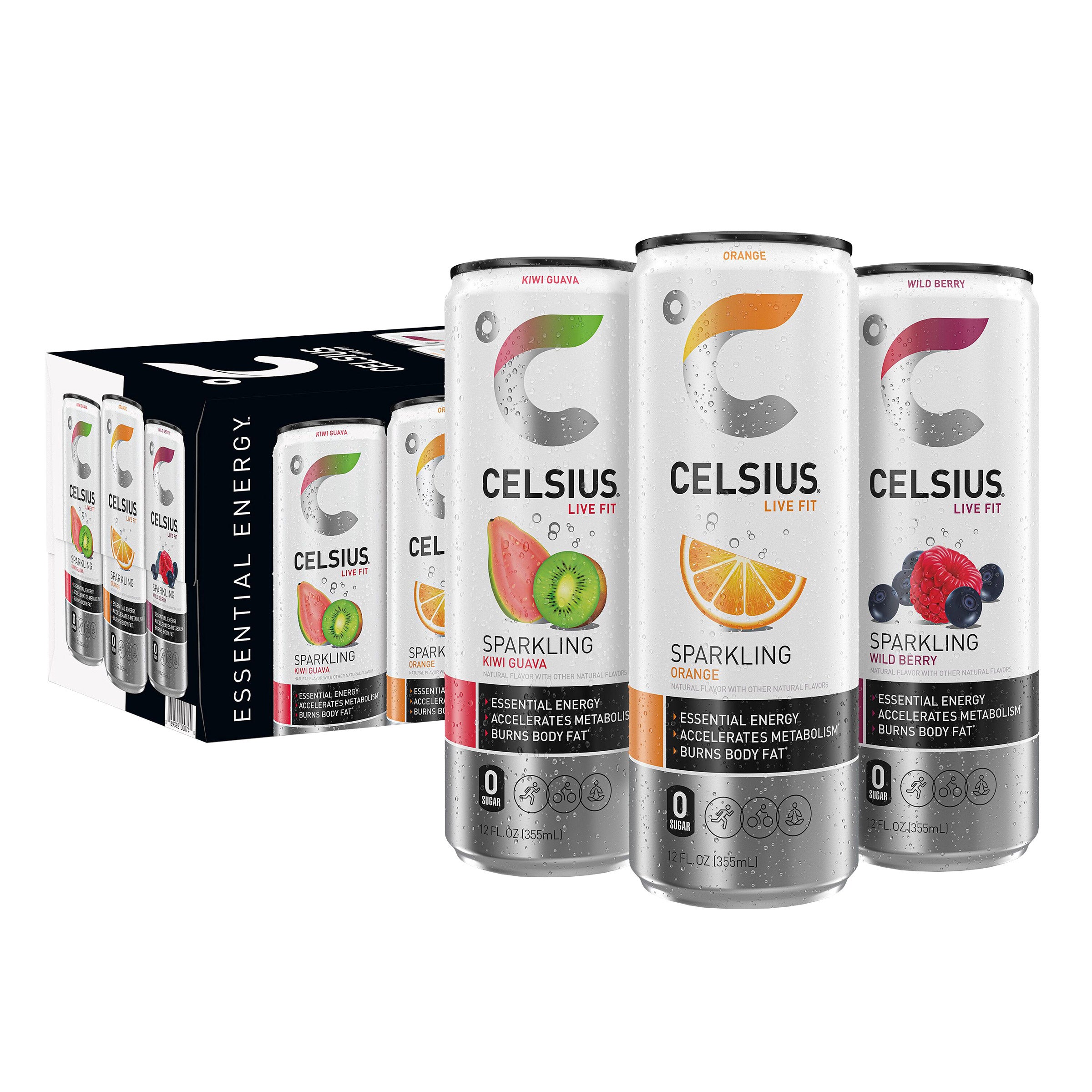 Celsius Sparkling Original Variety Pack, 18 x 12 fl oz - $19.97 at Costco