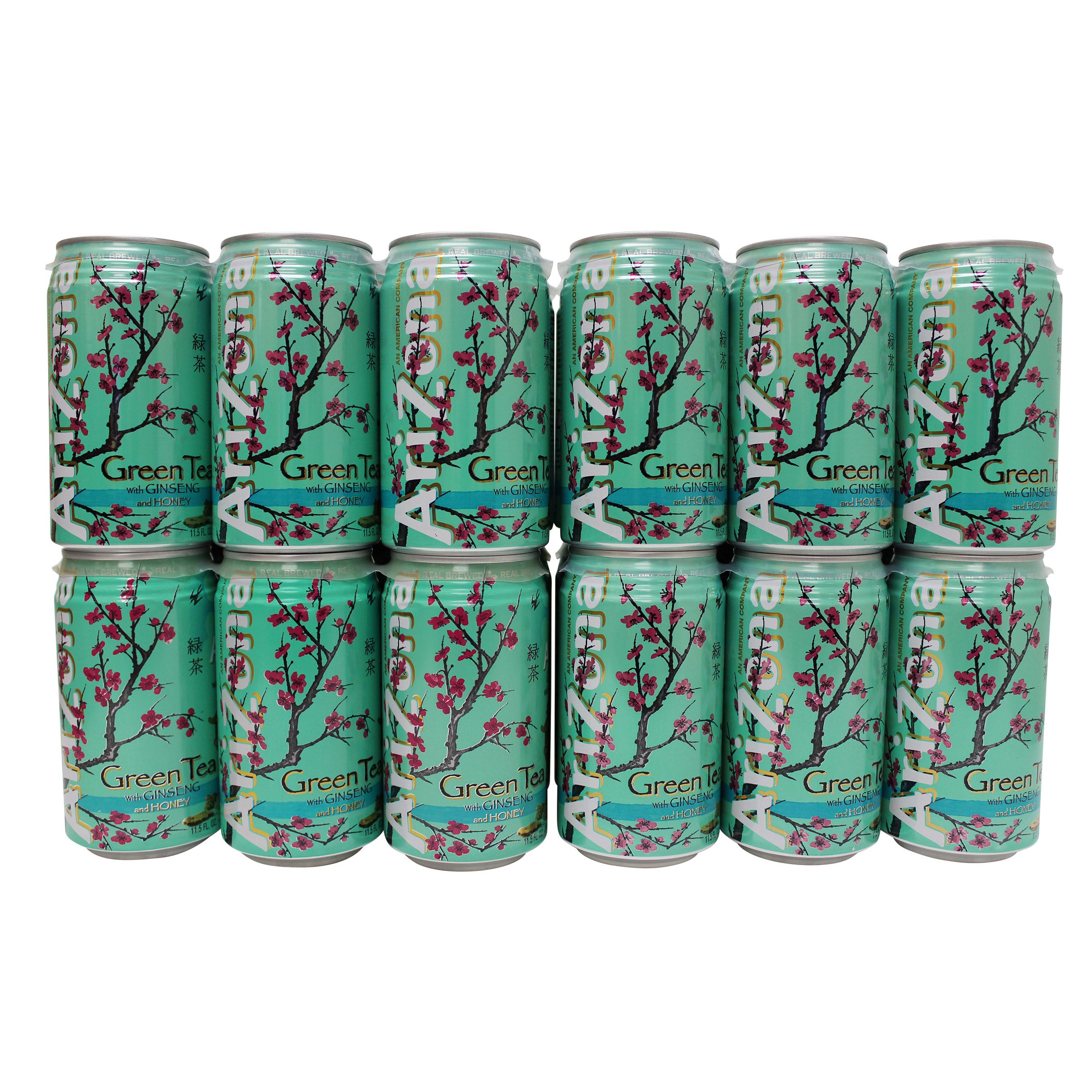 AriZona Green Tea with Ginseng and Honey, 11.5 fl oz, 24 Cans (#858696 ...