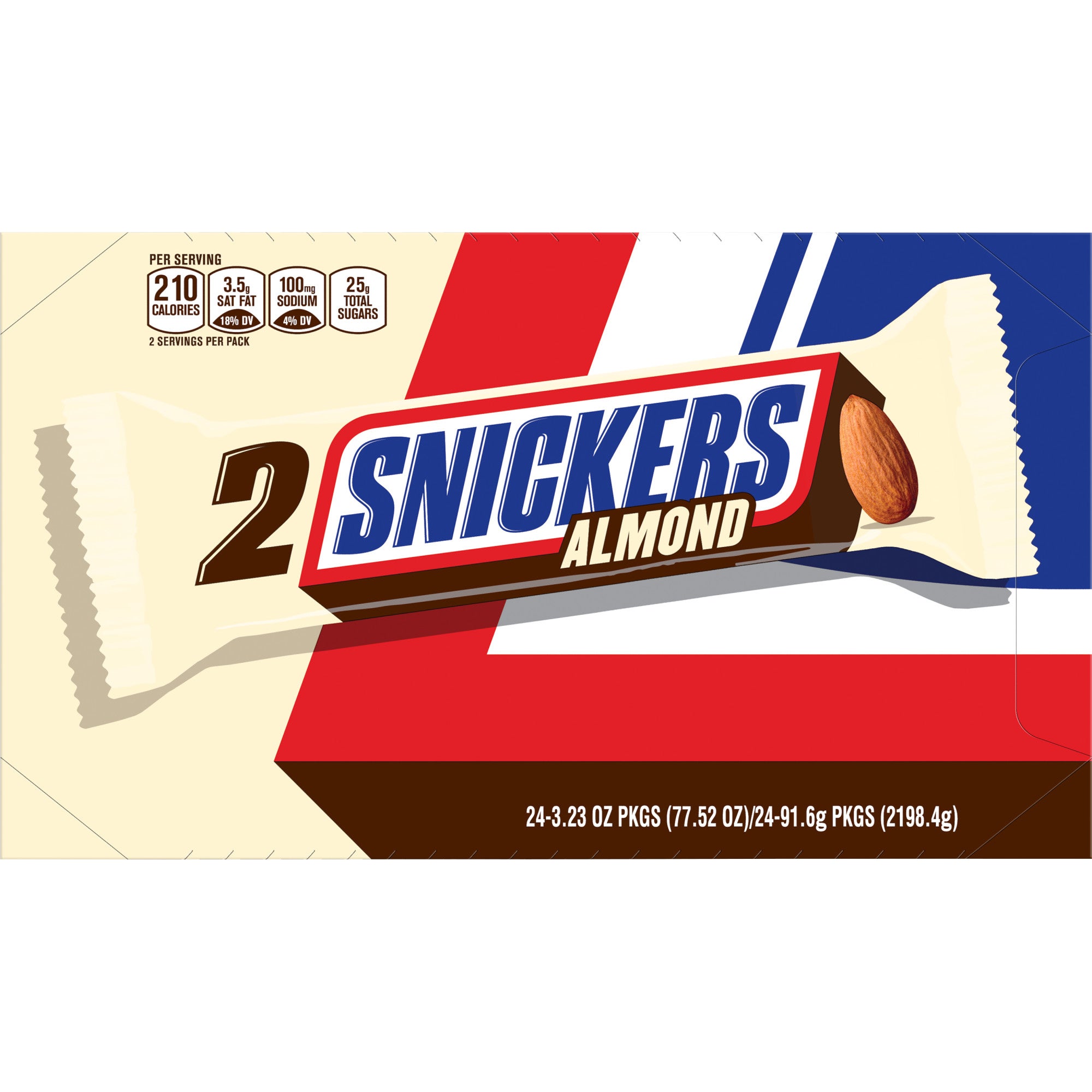 Snickers Almond King Size Candy Bars, 3.23 oz, 24 CT (#391534) - $28.79