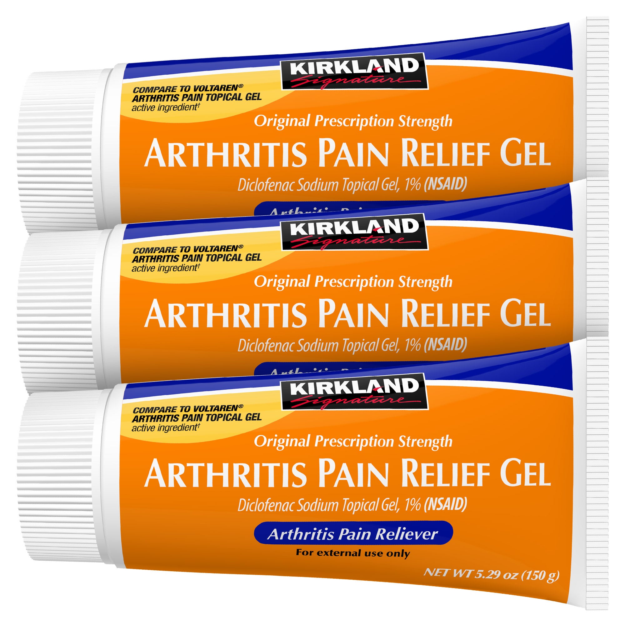Kirkland Signature Arthritis Pain Relief Gel, 3 x 5.29 oz Tubes - $29. ...