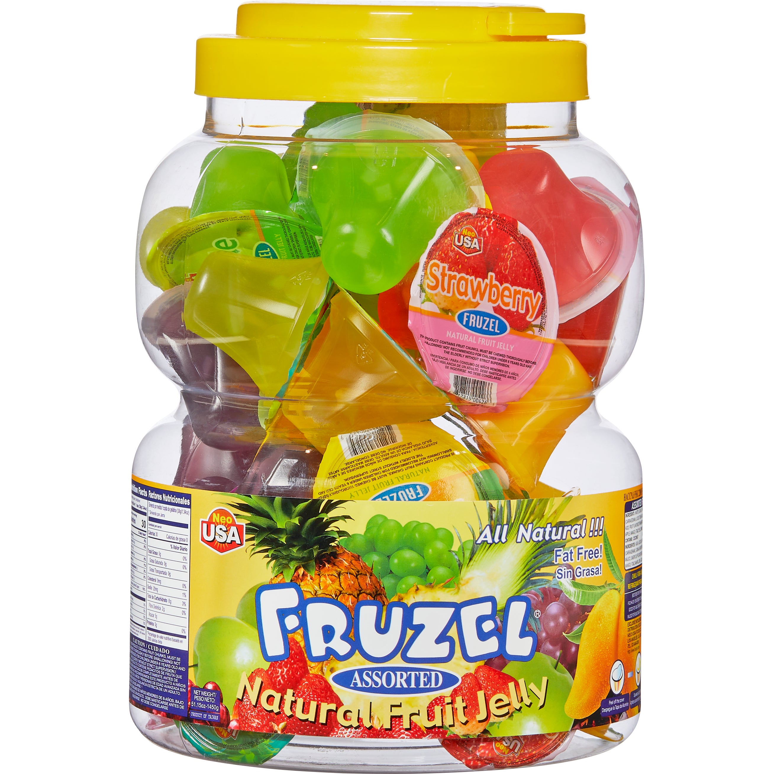 Neo USA Fruzel Natural Fruit Jelly Assorted Flavors, 38 CT (#659375 ...