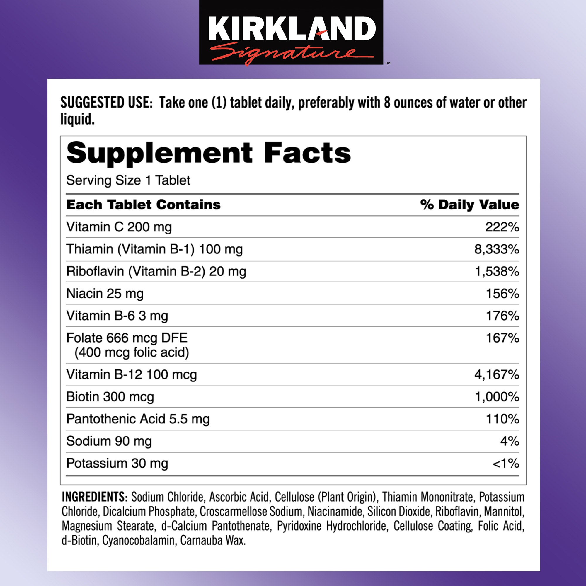 Kirkland Signature Super B-Complex with Electrolytes, 500 Tablets - $10 ...