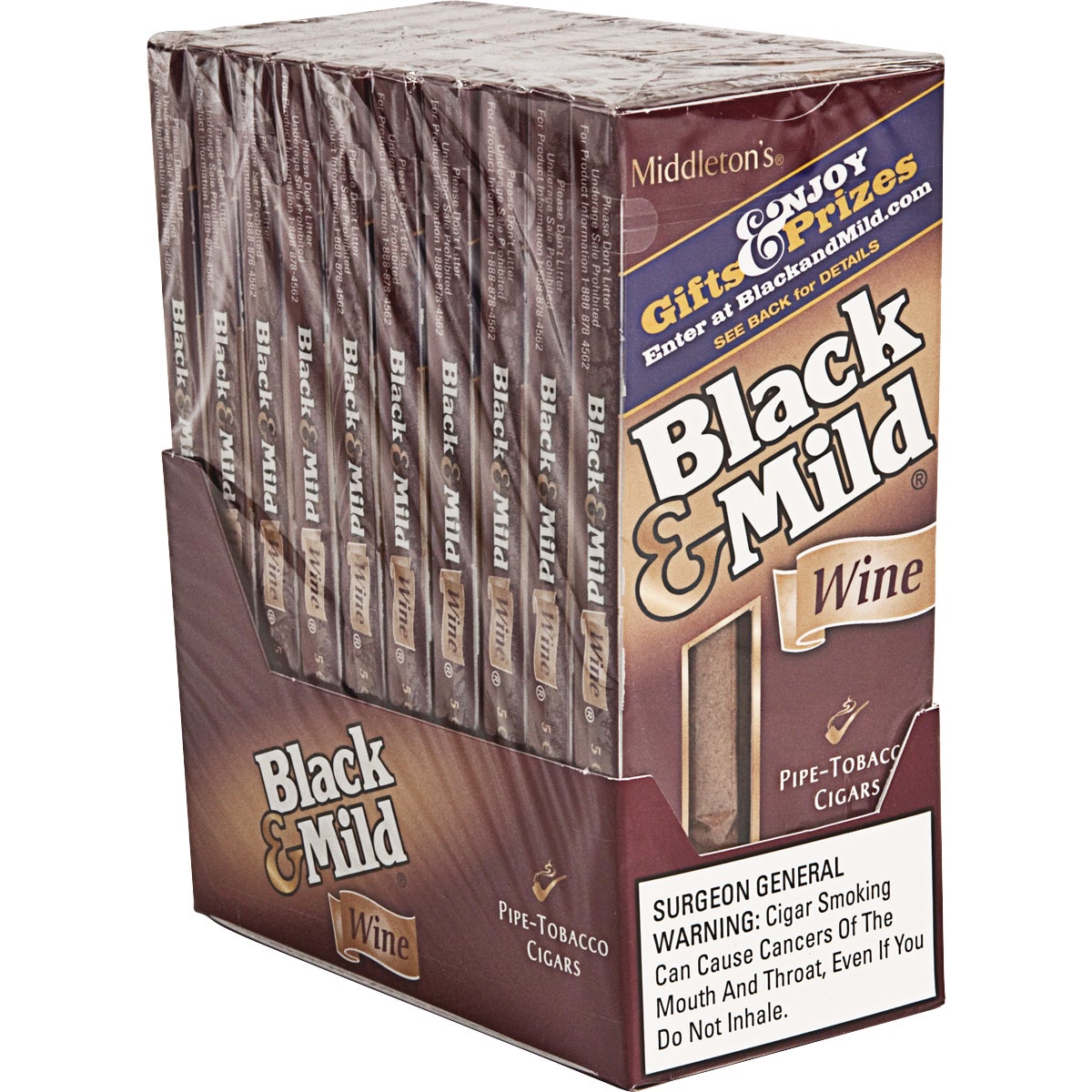 Black & Mild Wine Cigars, 10 Packs of 5 (#228446) - $46.29 (down from ...