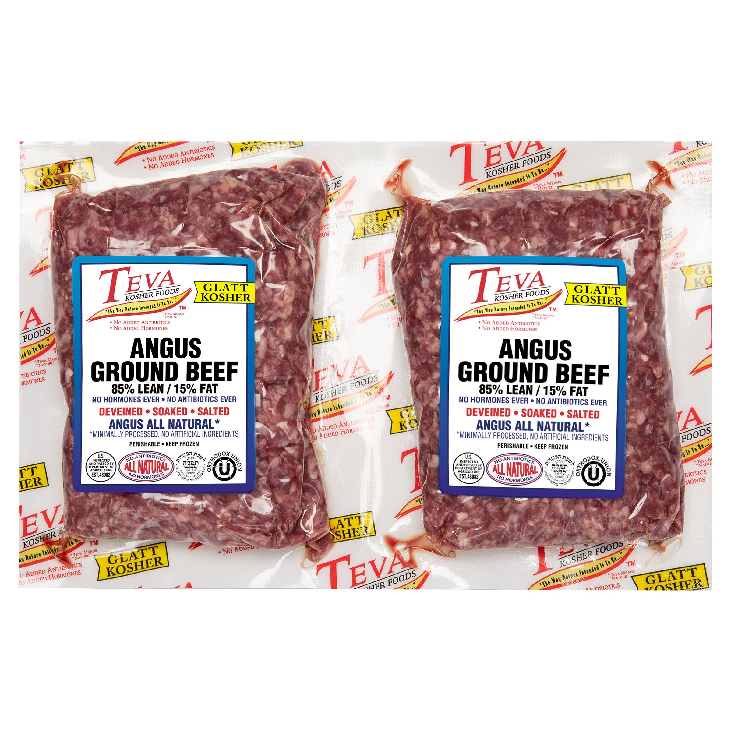 Teva Glatt Kosher Angus Ground Beef Price Per Pound (#12716) - $5.97 ...