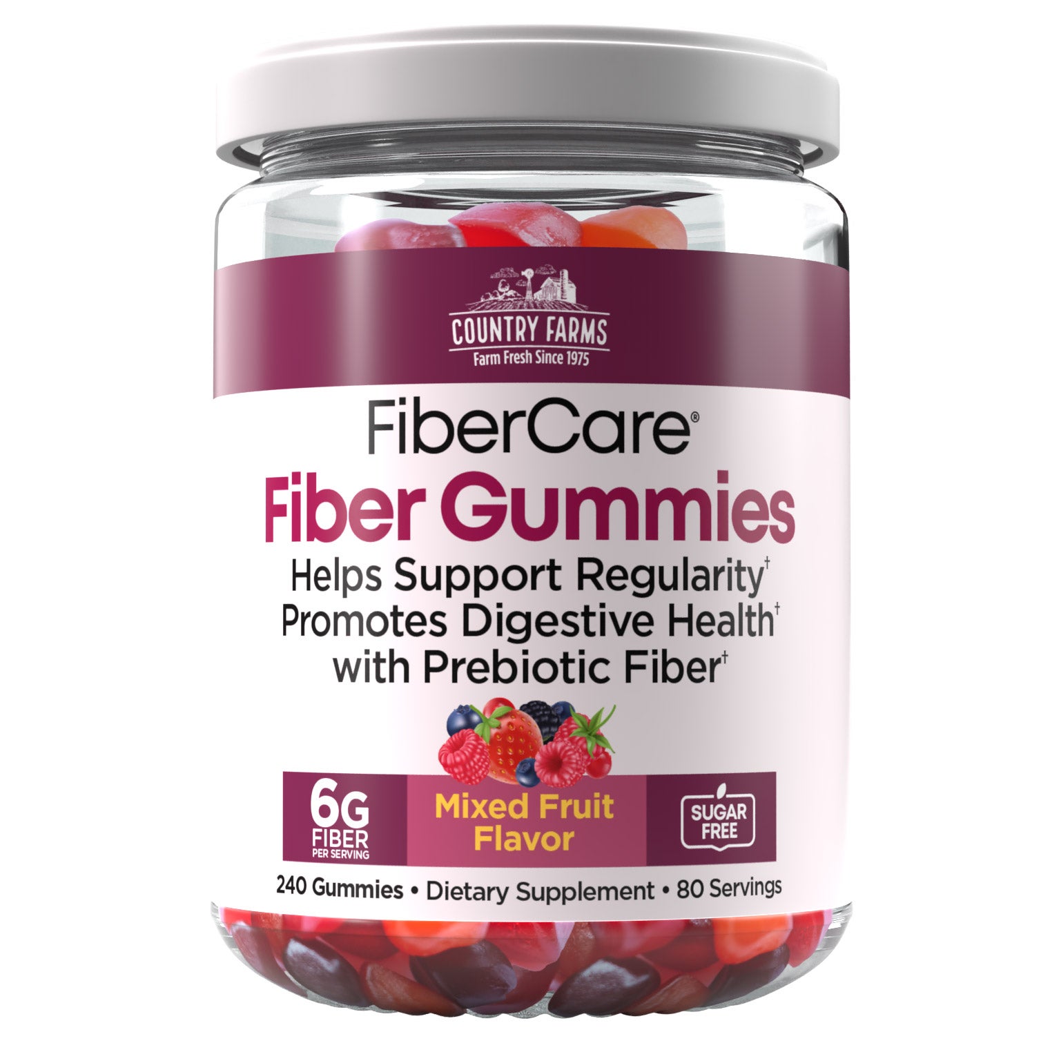 Country Farms Fiber Care Gummies 6g Sugar Free 240 CT (#1719200) - $13. ...