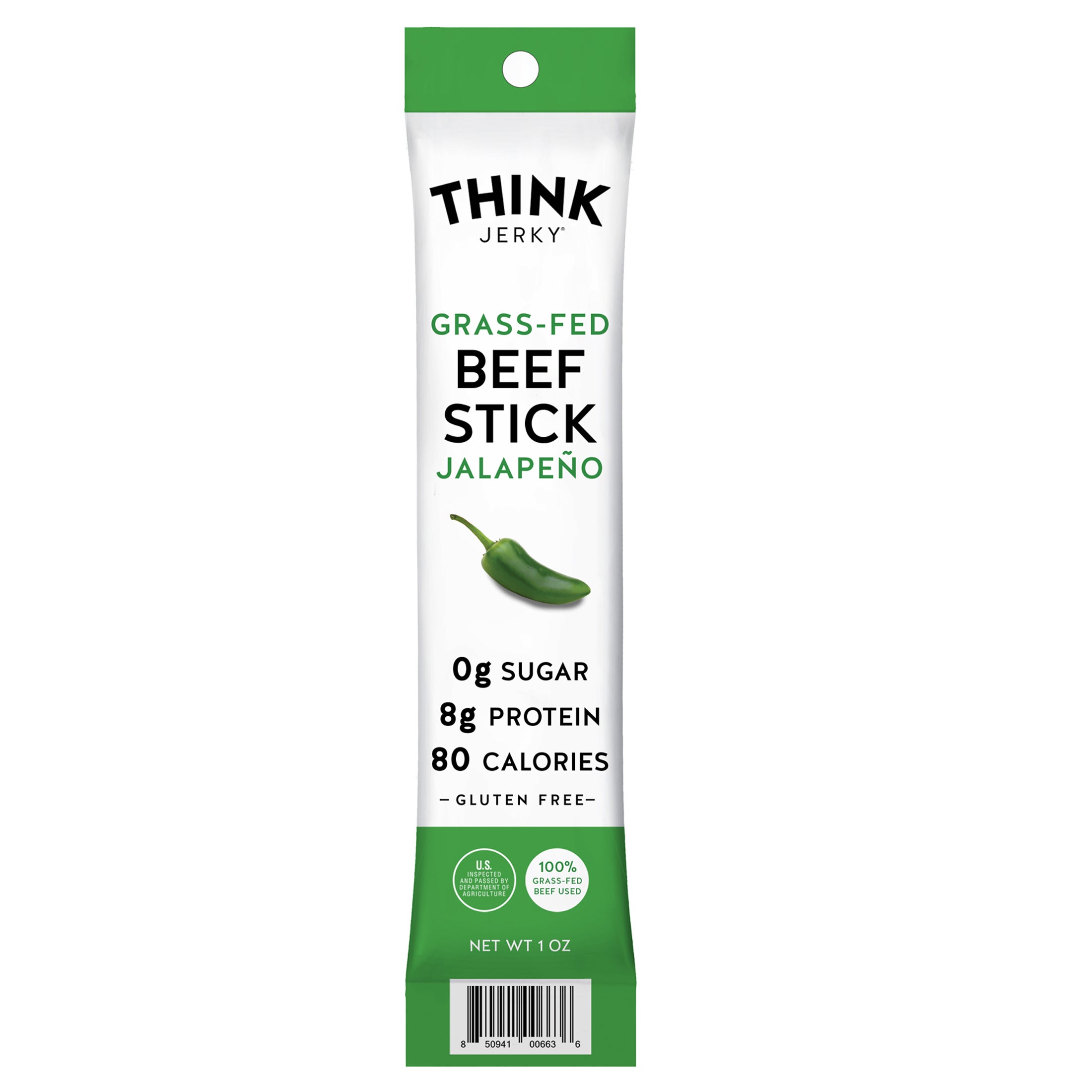 Think Jerky Jalapeno 100% Grass-Fed Beef Sticks 20ct / 1 oz - $23.99 at ...