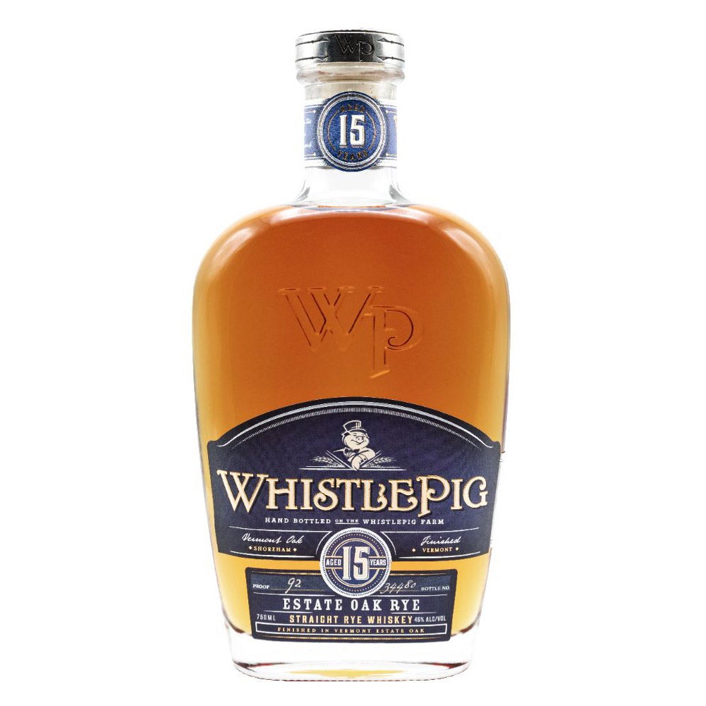 WhistlePig 15 Year Estate Oak Rye Straight Rye Whiskey Vermont 750ML ...