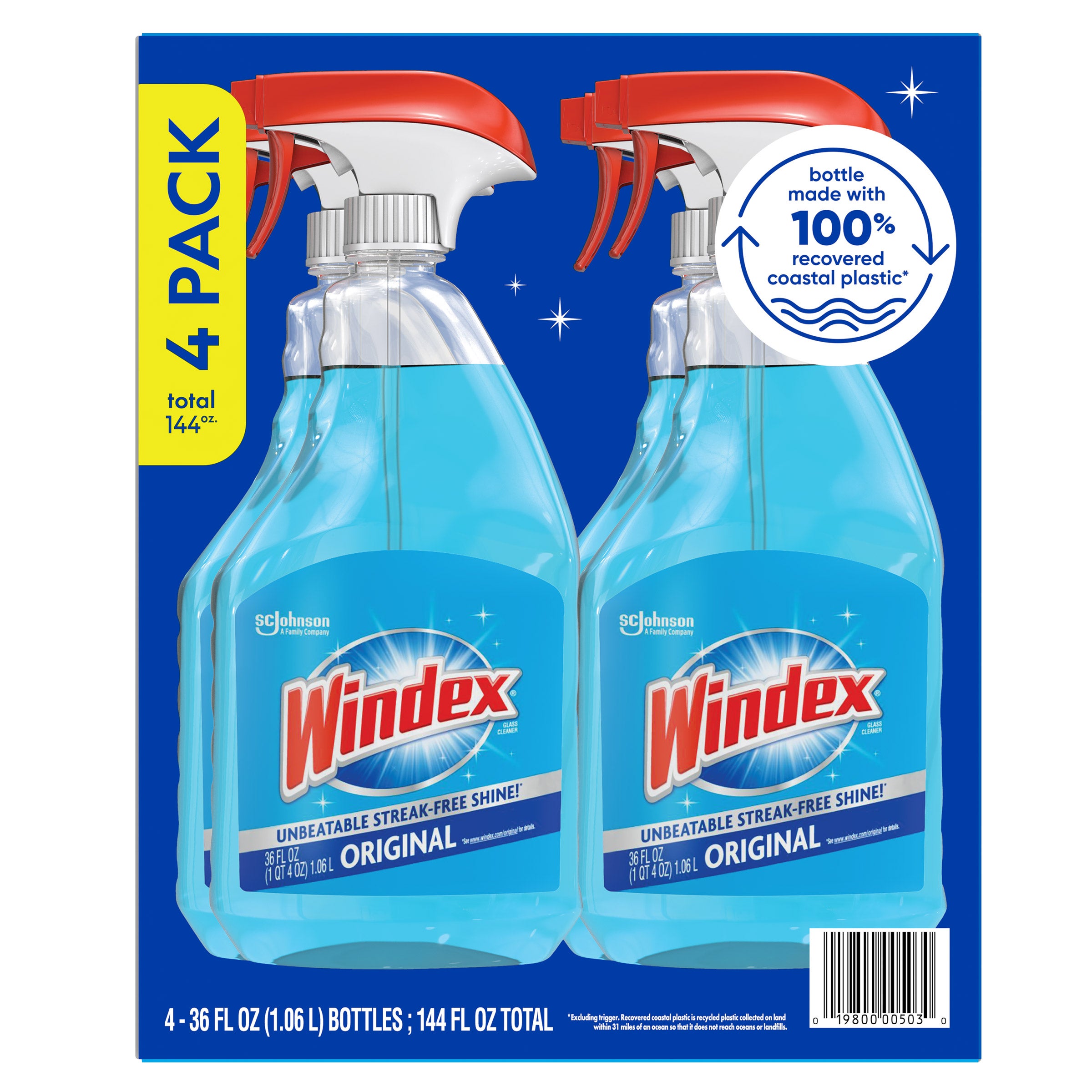 Windex Original Glass Cleaner 4-Pack, 36 Ounces Each - $6.97 at Costco