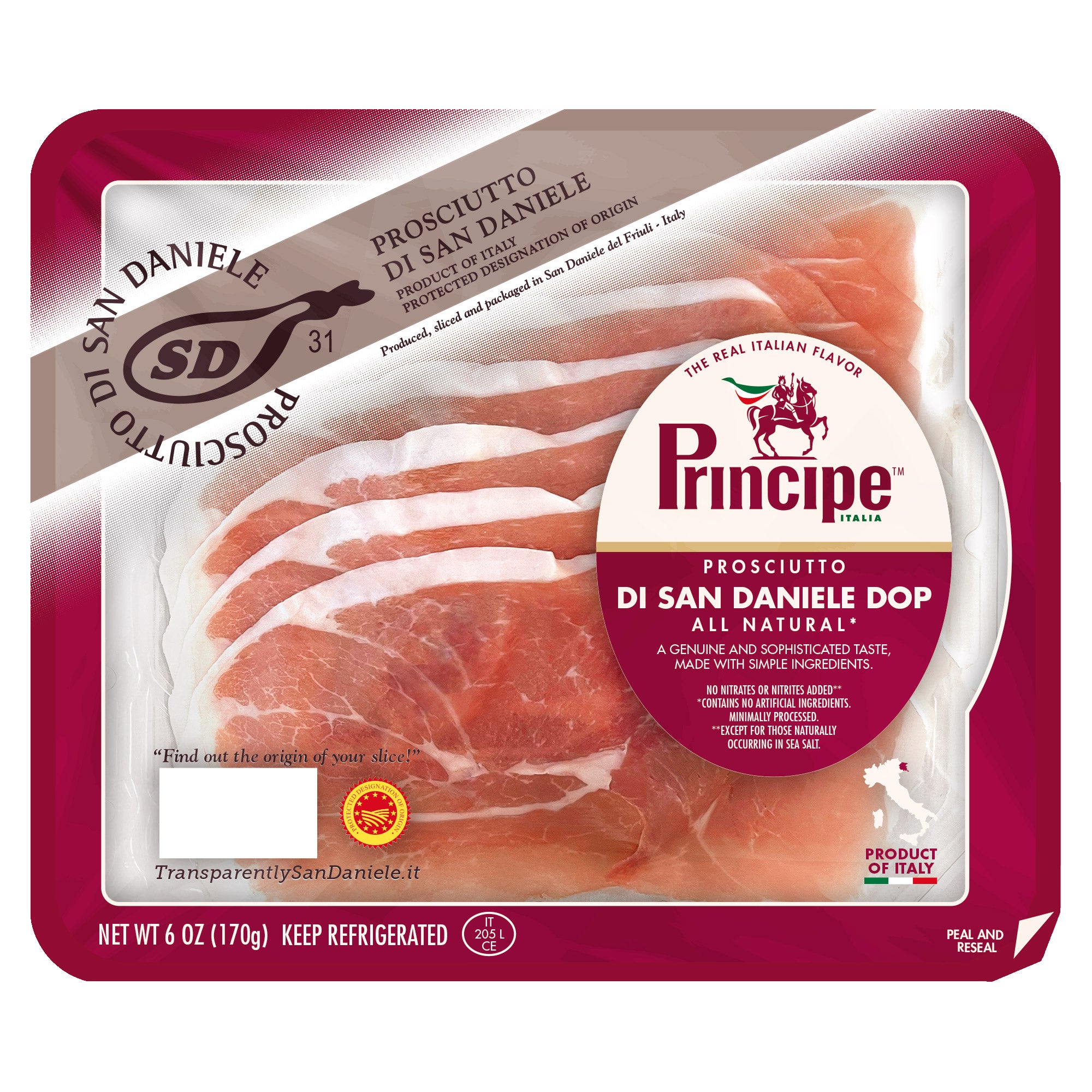 Principe San Daniele Prosciutto, 2 Pack, 6 Ounces Each (#1964655) - $13.59