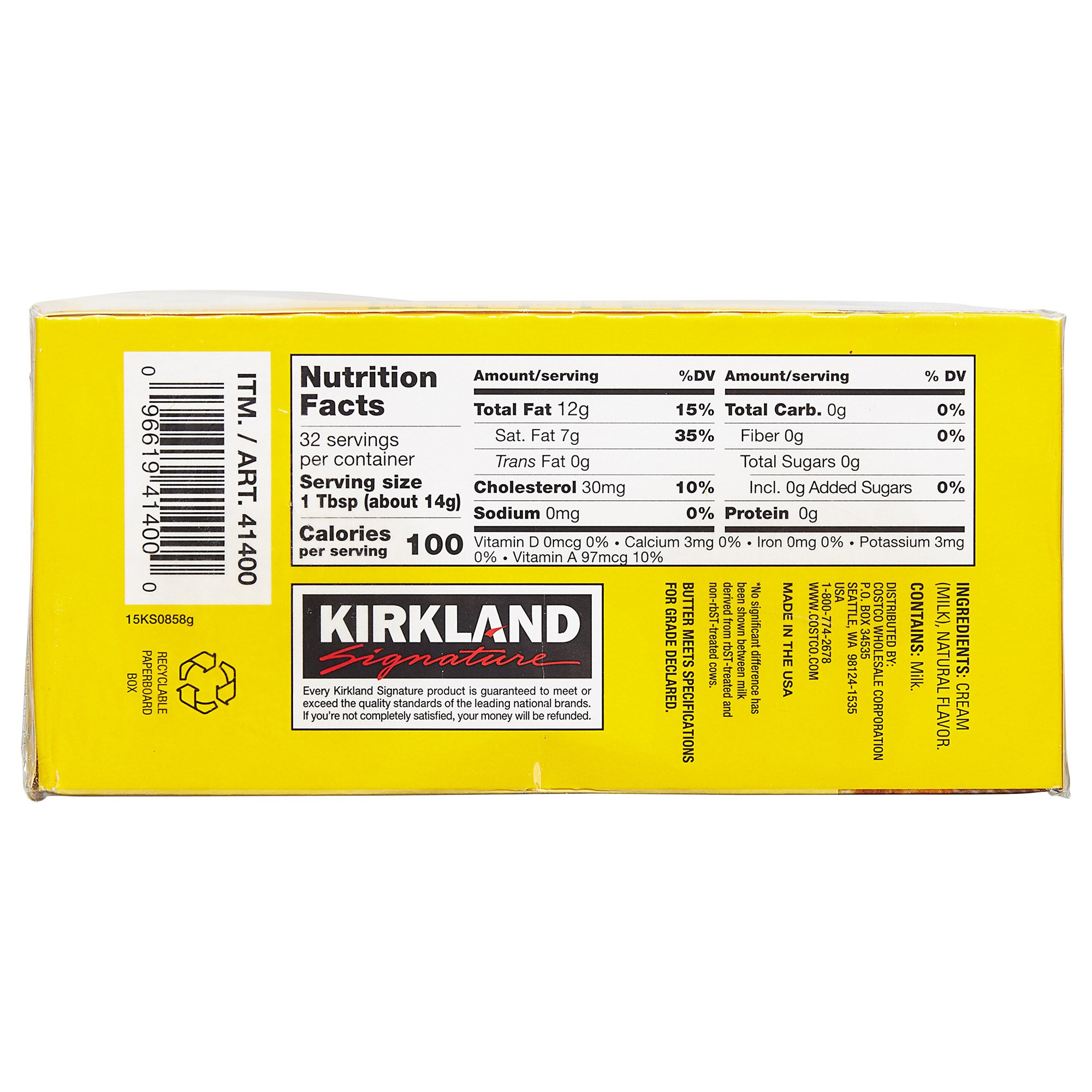 Kirkland Signature Unsalted Butter Quarters, 4 Pack, 1 Pound Each - $8. ...
