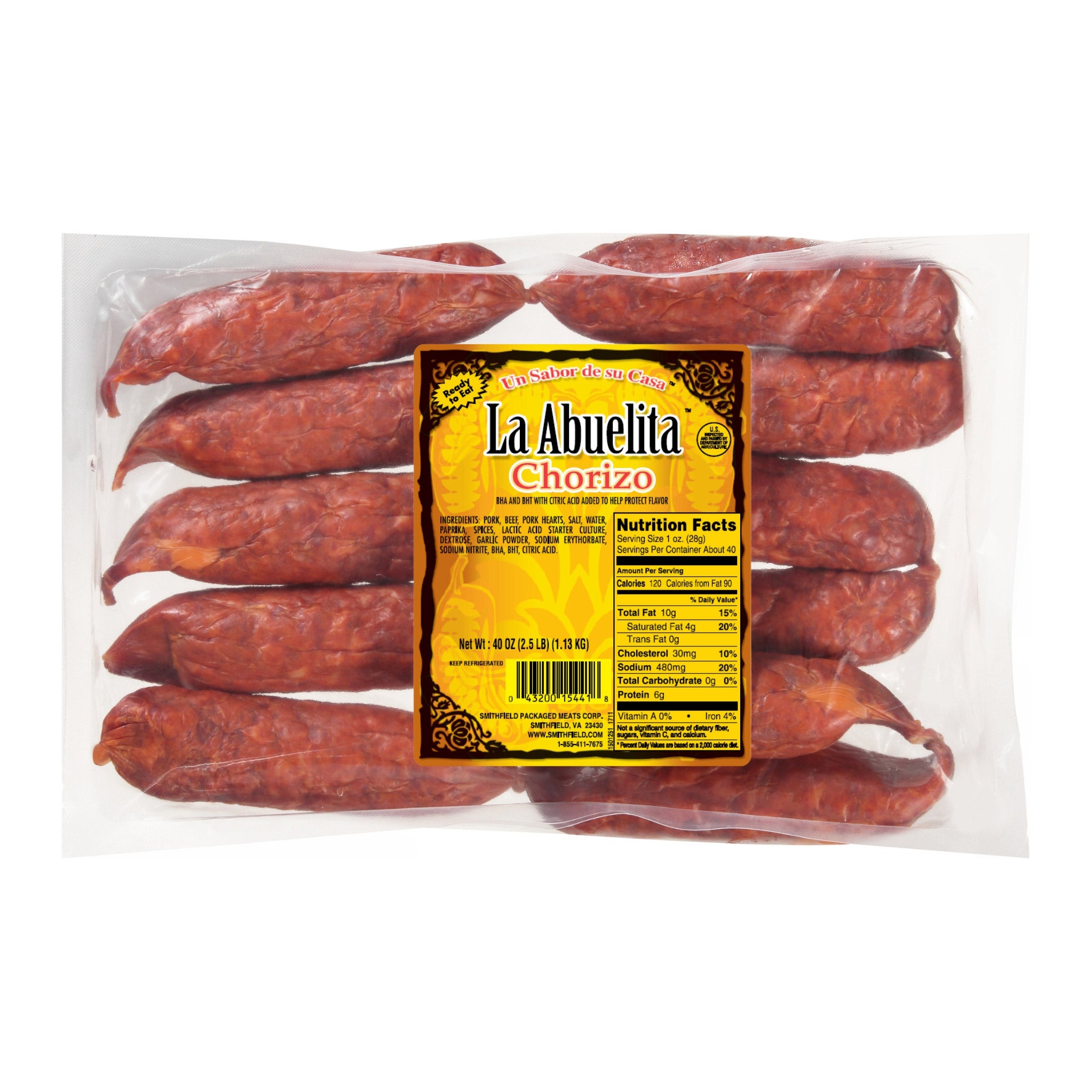 La Abuelita Bulk Chorizo 40 oz (#524755) - $12.69