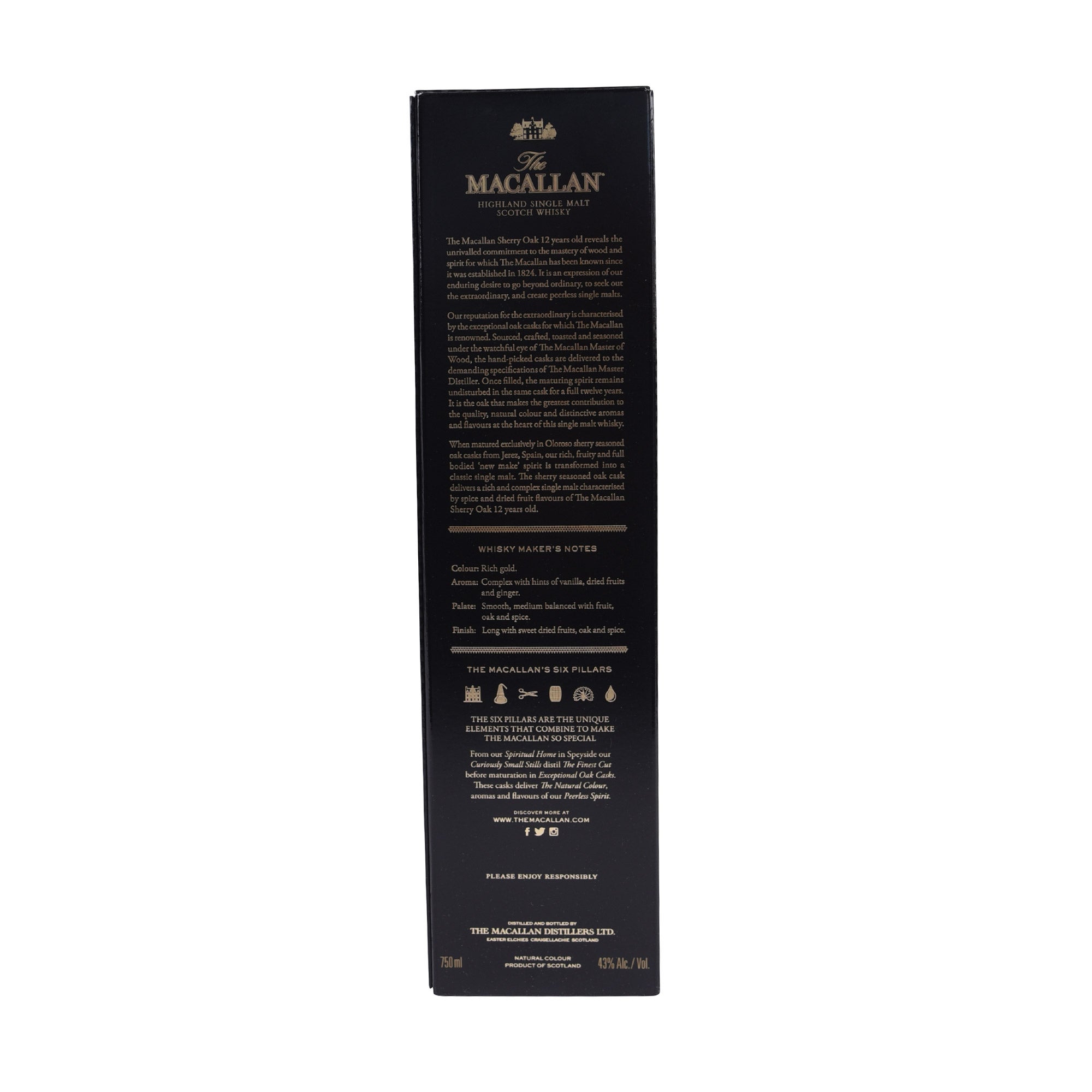 The Macallan 12 Year Old Single Malt Scotch Highland 750ML (#83544 ...