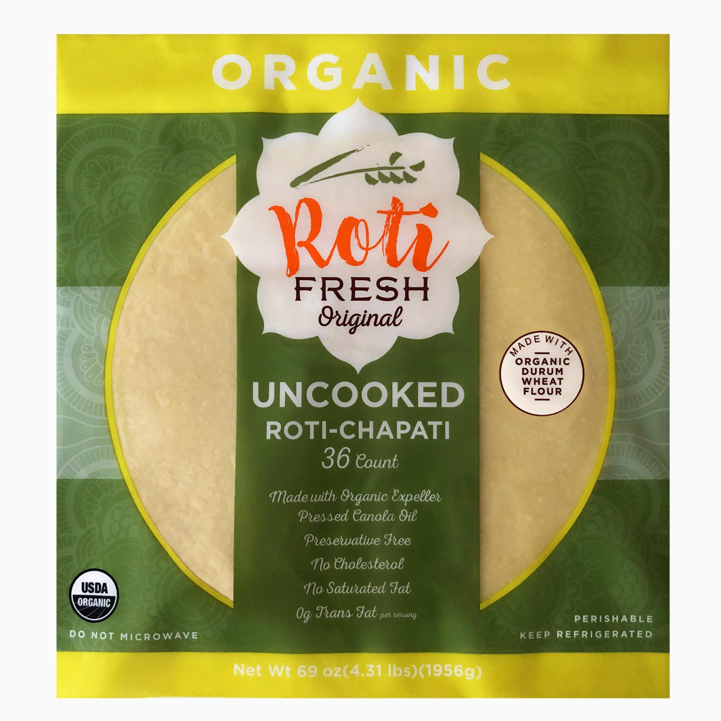 Organic Roti Fresh Uncooked Chapati 36 Count (4.31 lbs) (#1194573) - $2 ...
