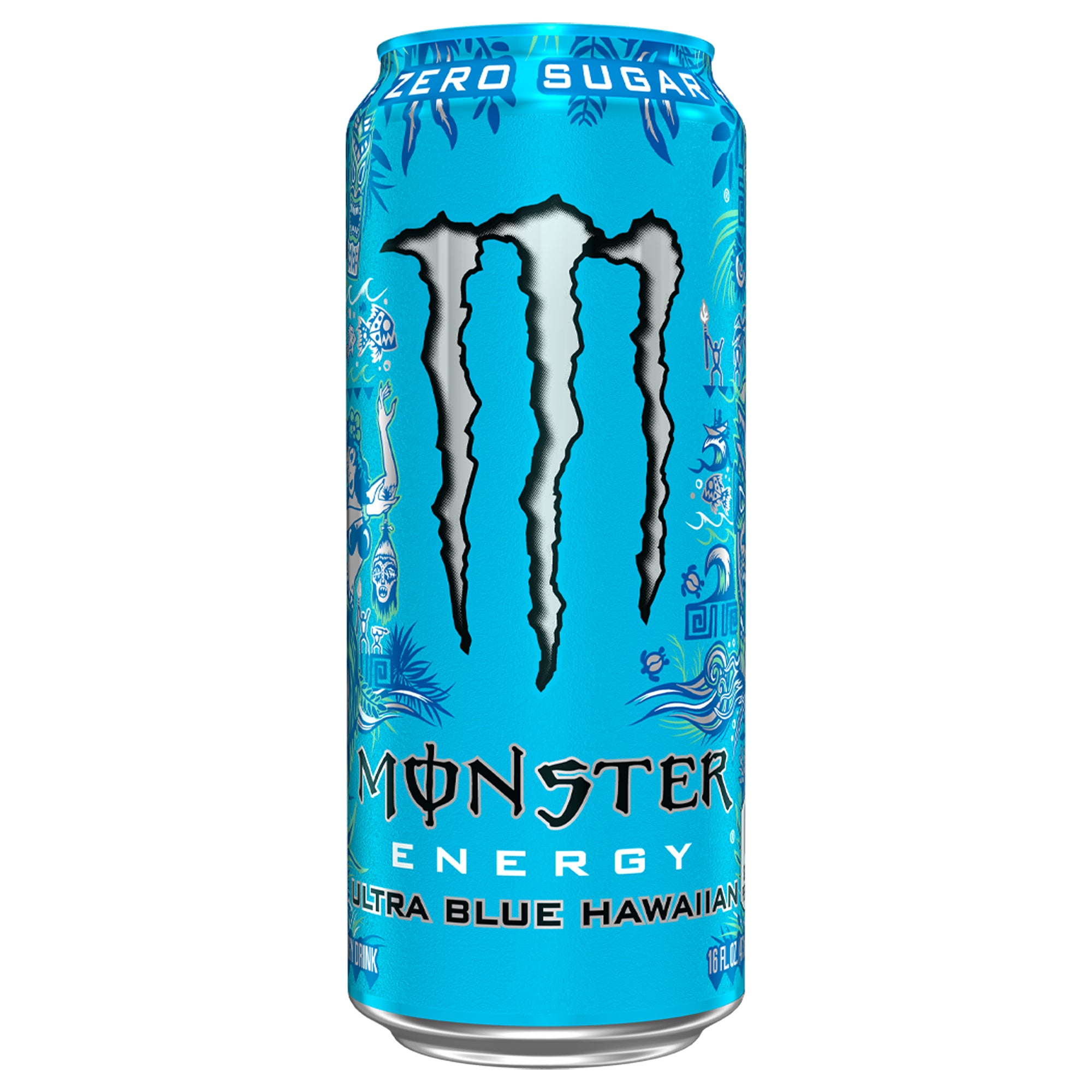Monster Ultra Blue Hawaiian Energy Drink, 24-Pack / 16 fl oz Cans ...