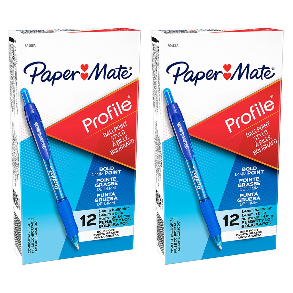 Paper Mate Profile RT Ballpoint Bold Tip Blue Pens, 24 ct (#1091724 ...