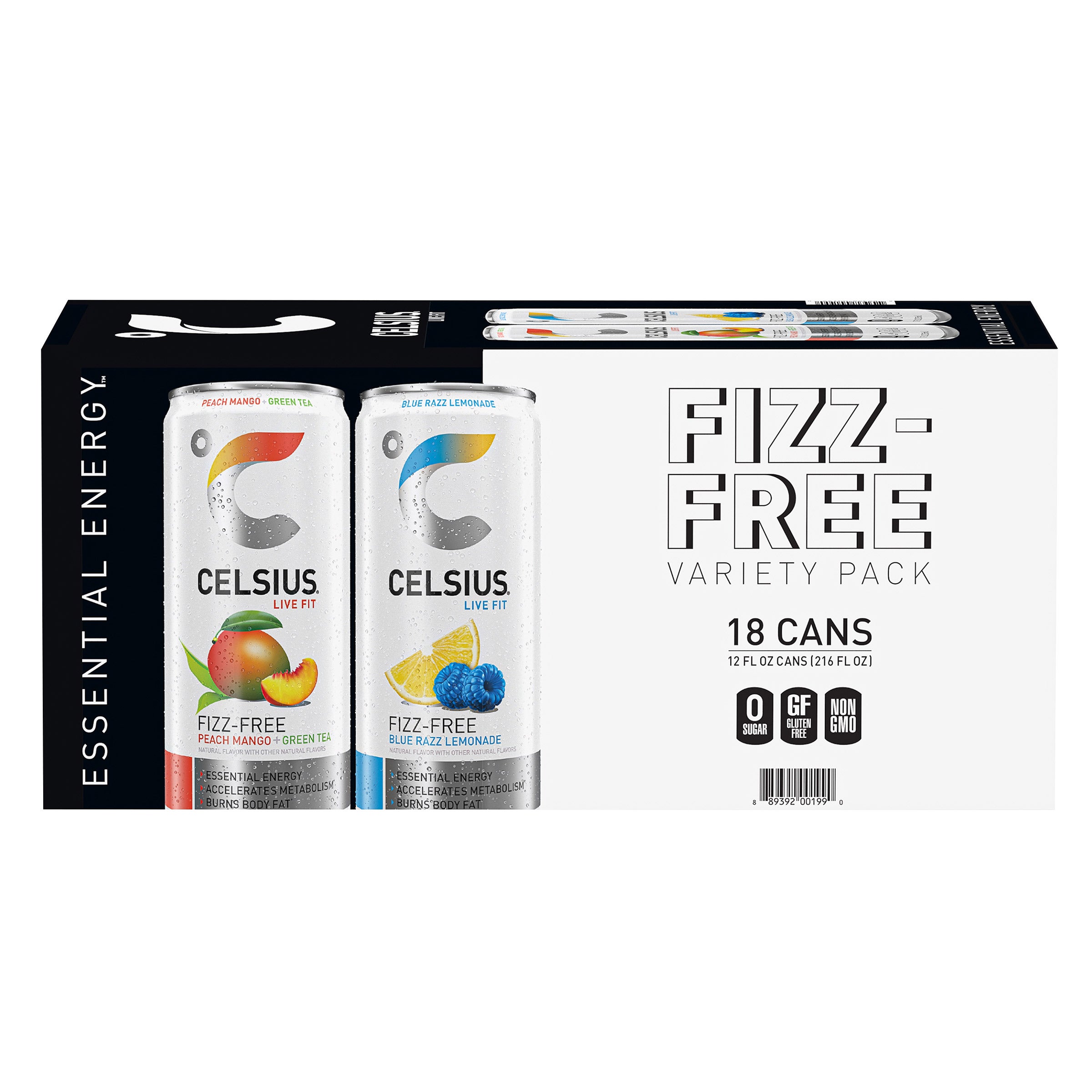 CELSIUS Fizz-Free Energy Drink, Variety Pack, 12 fl oz, 18 Count - $24. ...