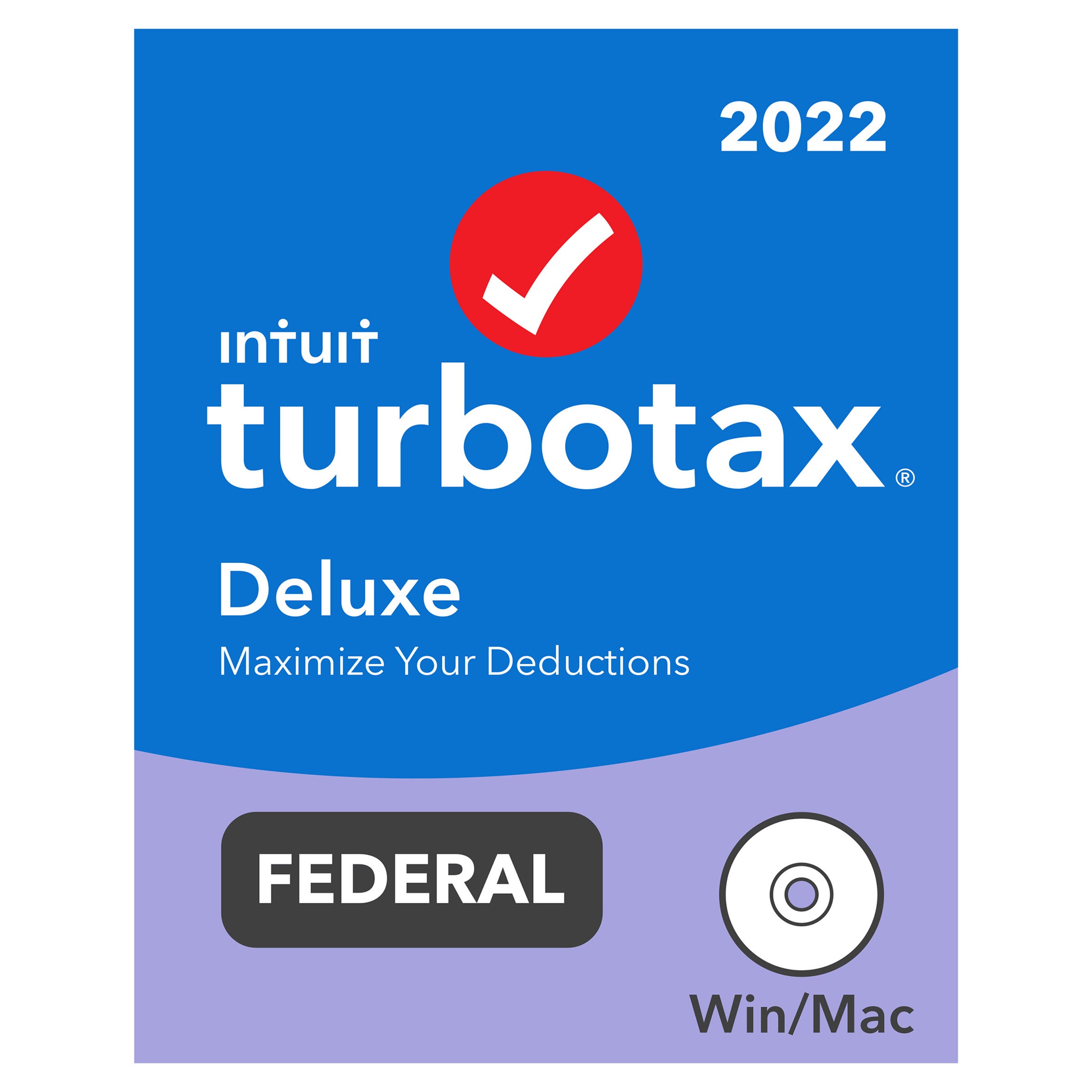 Intuit TurboTax Deluxe Federal 2022 (#2022001) - $47.99