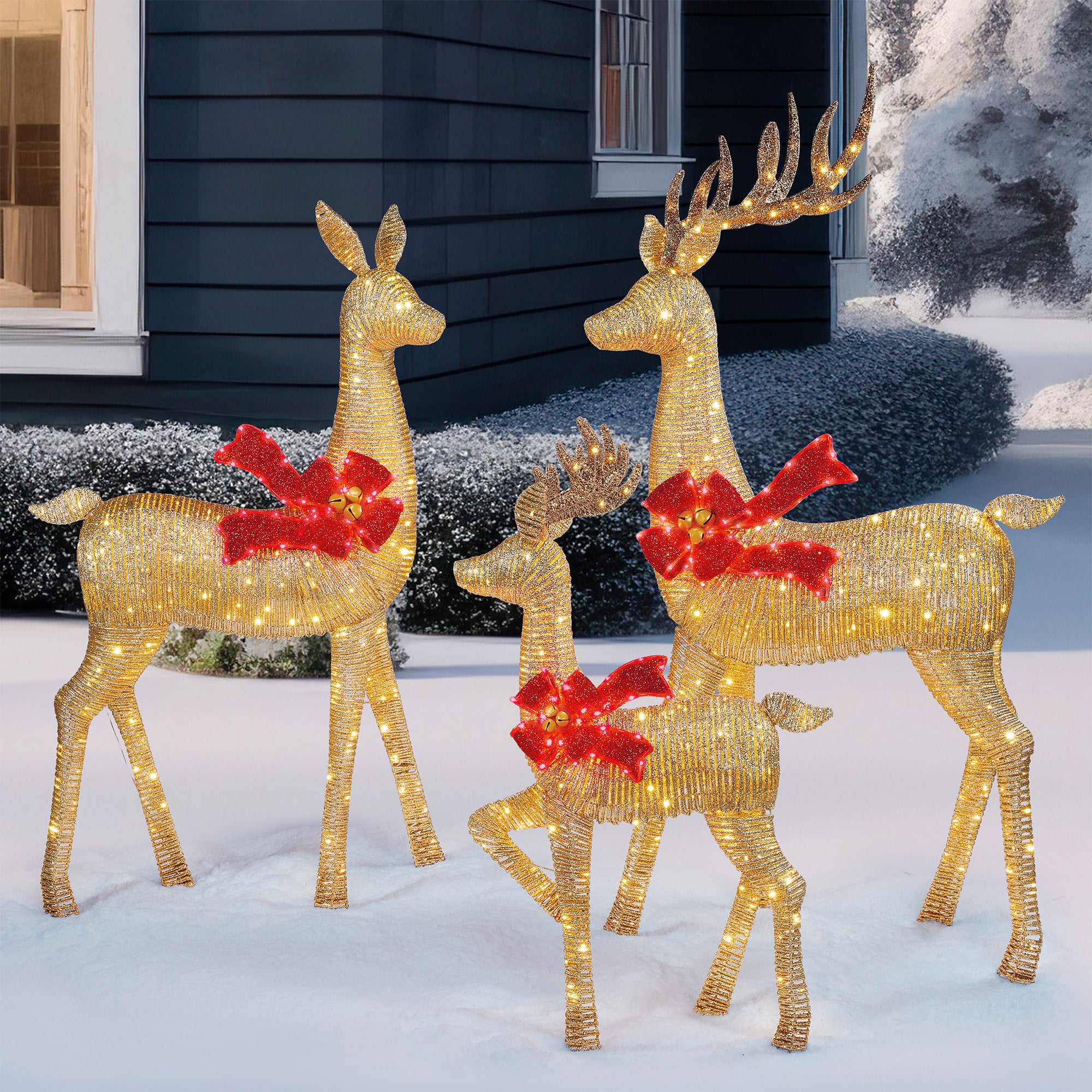 Outdoor Deer Family with LED Lights Set of 3 (#1784943) - $229.99 (down ...