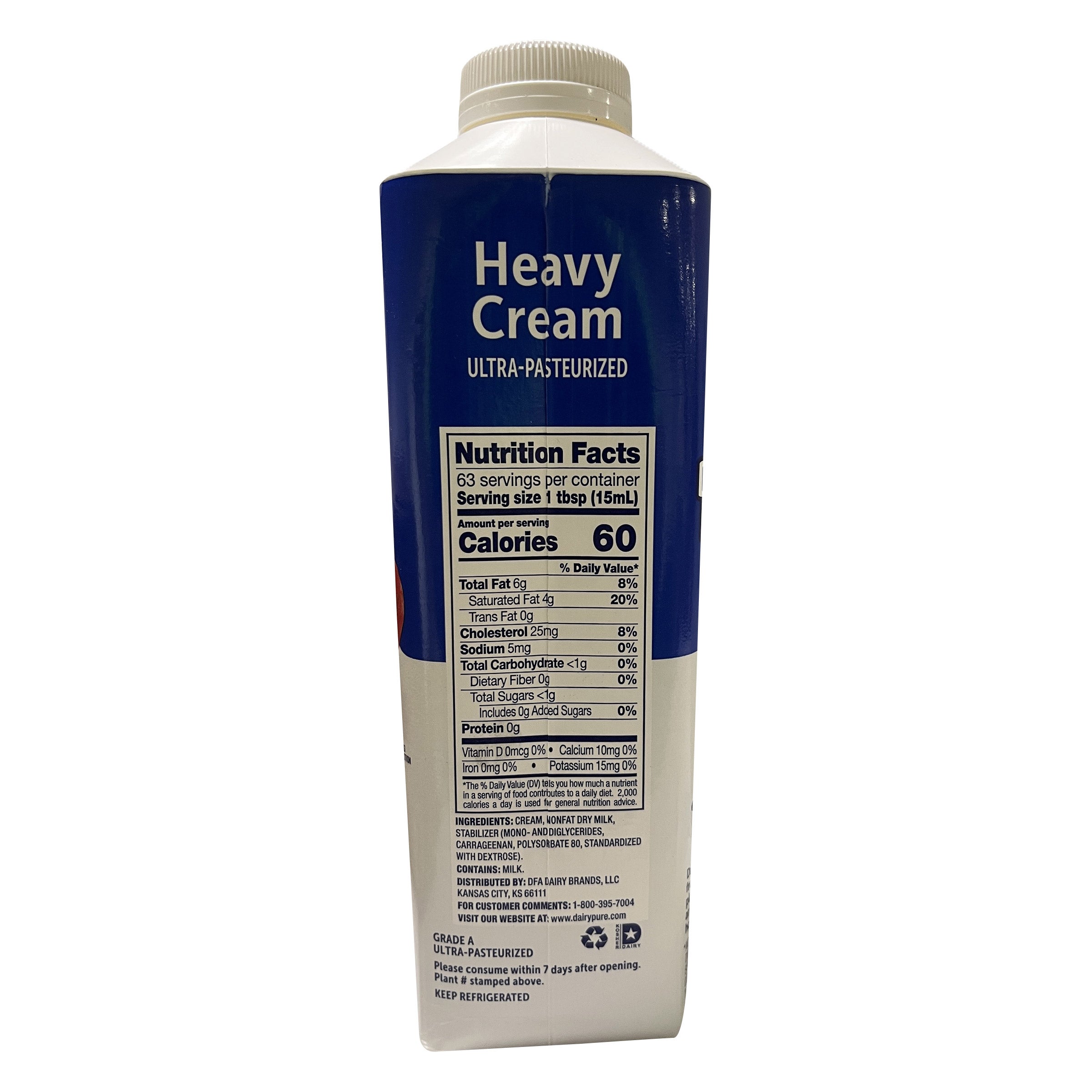 DairyPure Heavy Cream 40% Quart - $6.79 at Costco