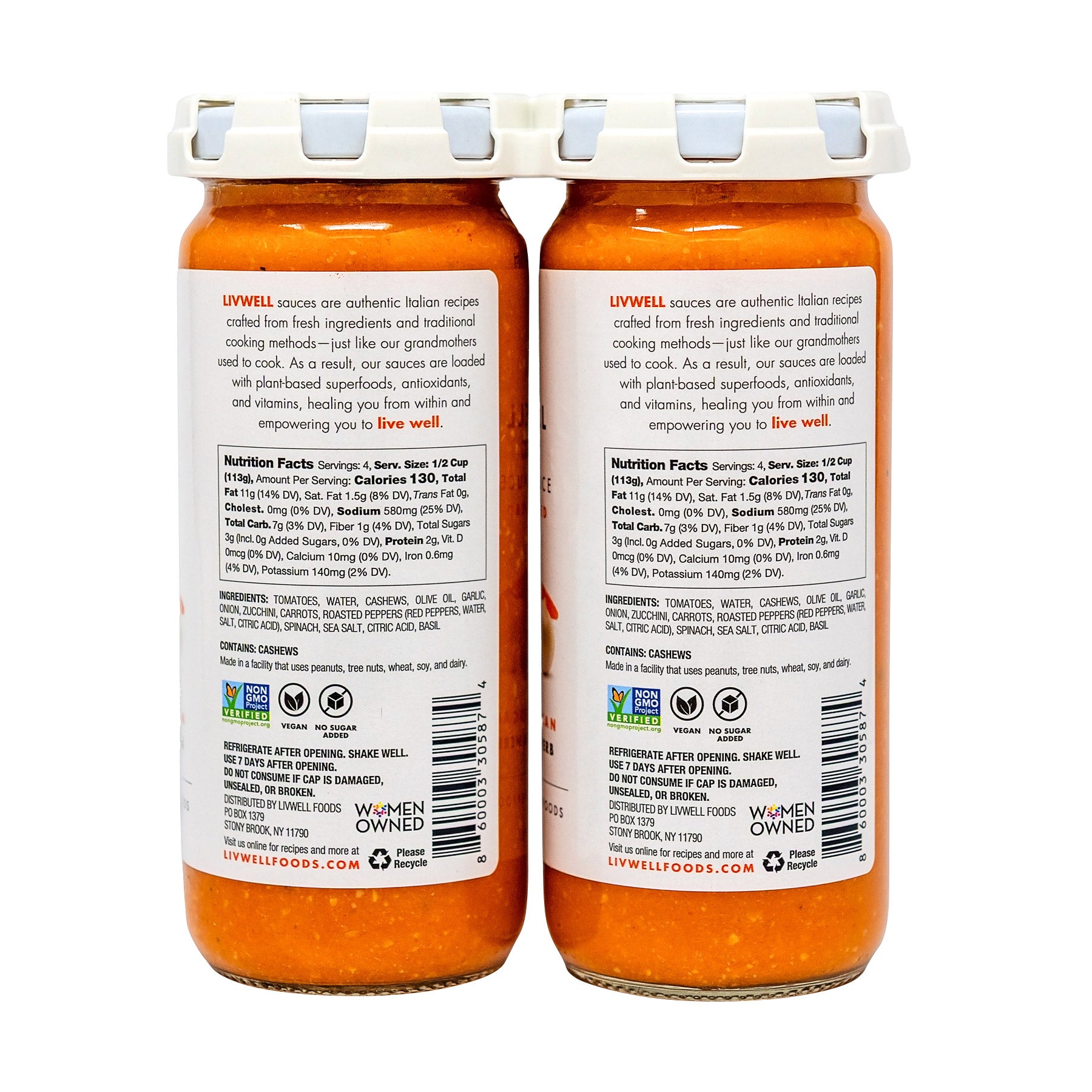 LIVWELL CREAMY TUSCAN PASTA SAUCE 2/16 OUNCE JARS - $11.99 at Costco