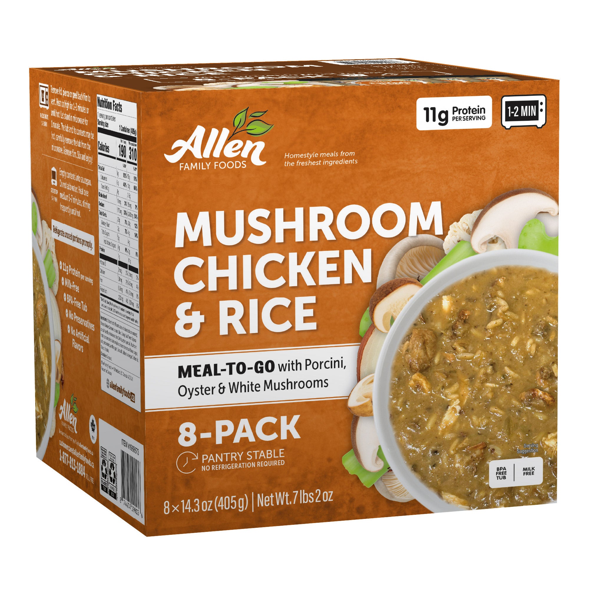 Allen Family Foods Mushroom Chicken Rice Soup 8/14.3 oz (#1968673) - $4 ...