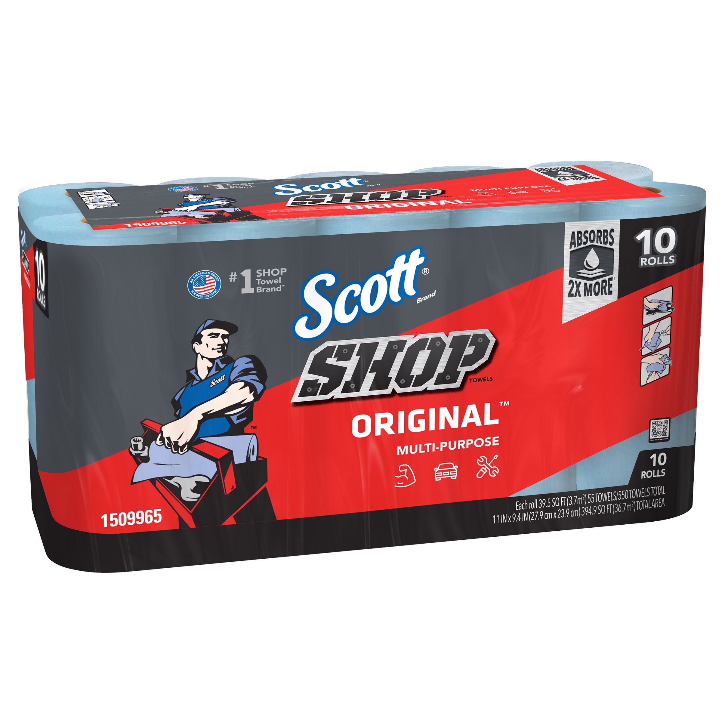 Scott Shop Original Multi-Purpose Towels, Blue, 10 Pack (#1509965 ...