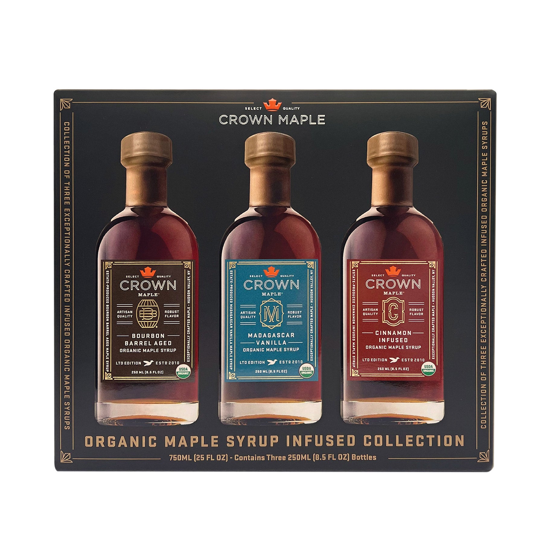 Crown Organic Infused Maple Syrup Collection, 3 Pack, 8.5 fl oz Each ...