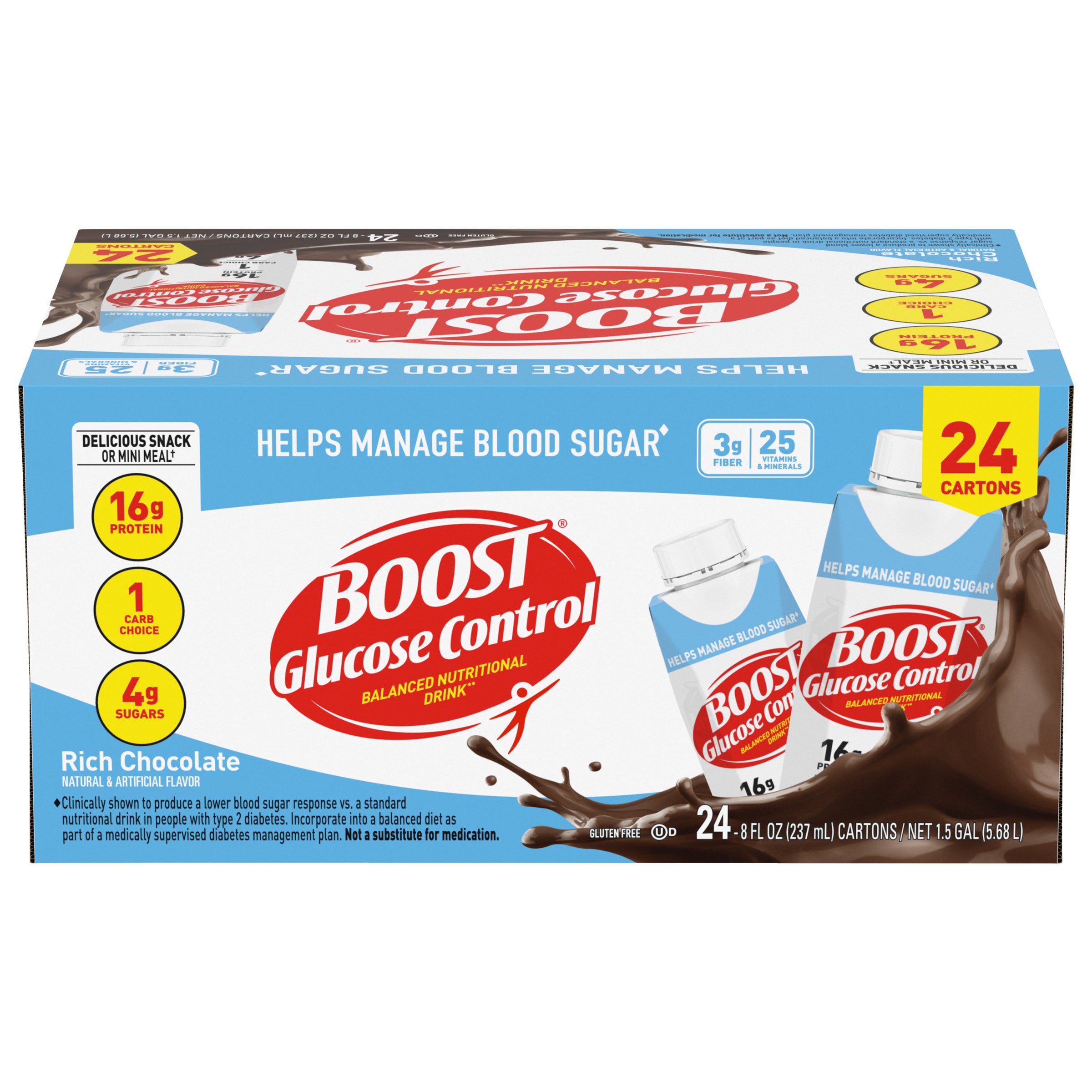 Boost Glucose Control Chocolate Flavor 24 x 8 Ounce (#1760441) - $31.99 ...