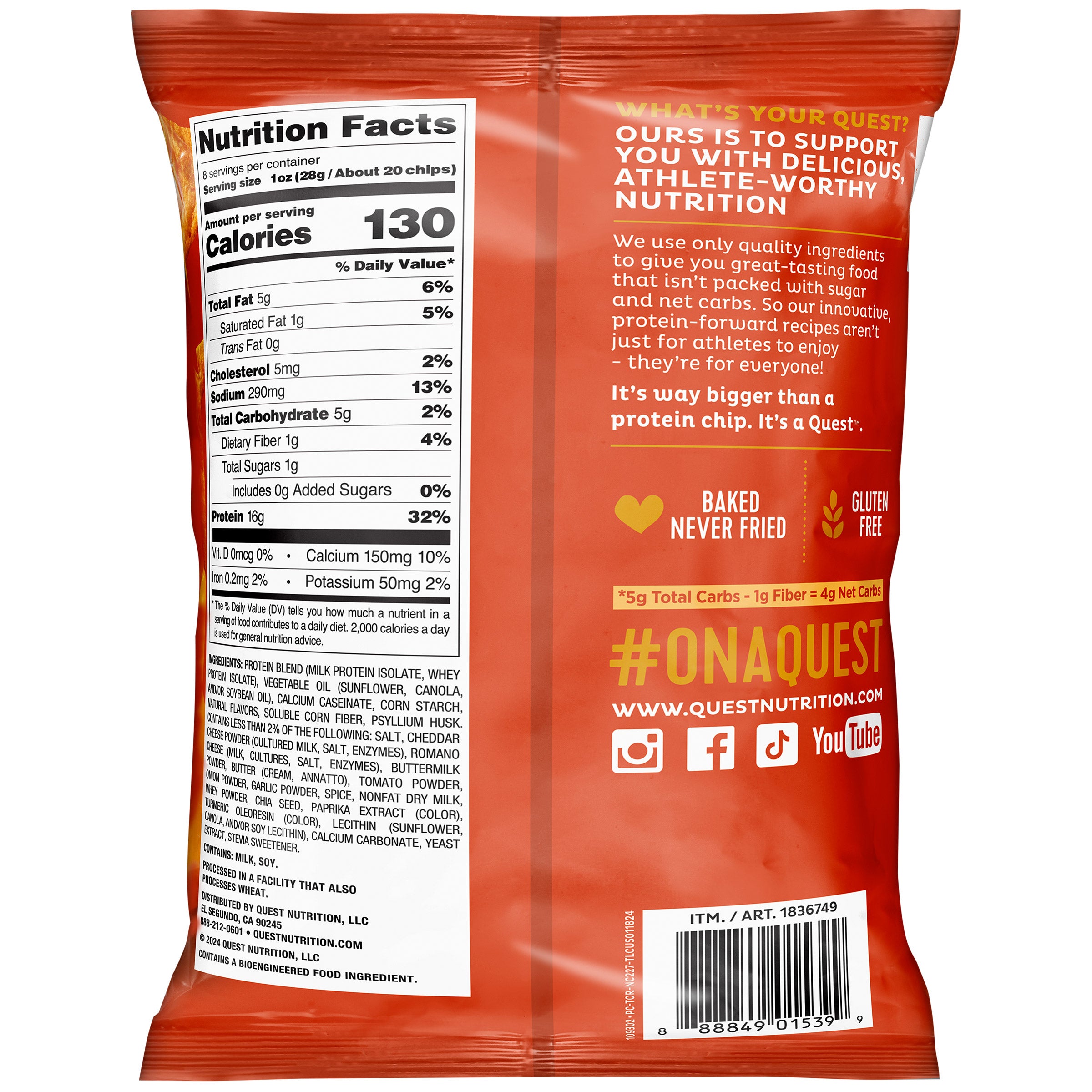 Quest Nacho Cheese Protein Chips 8 oz - $8.99 at Costco
