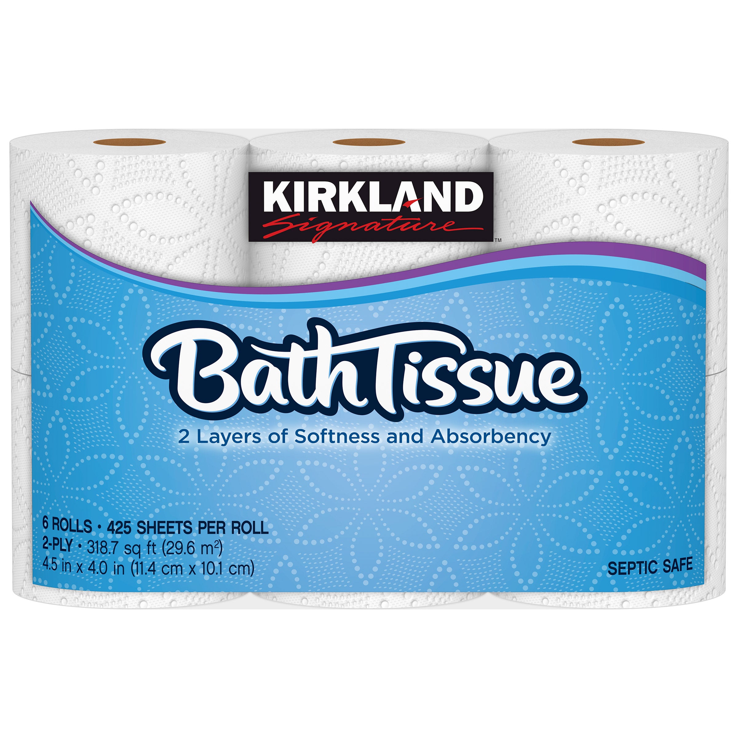 Kirkland Signature 2-Ply Bath Tissue, 30 Rolls, 425 Sheets Per Roll ...
