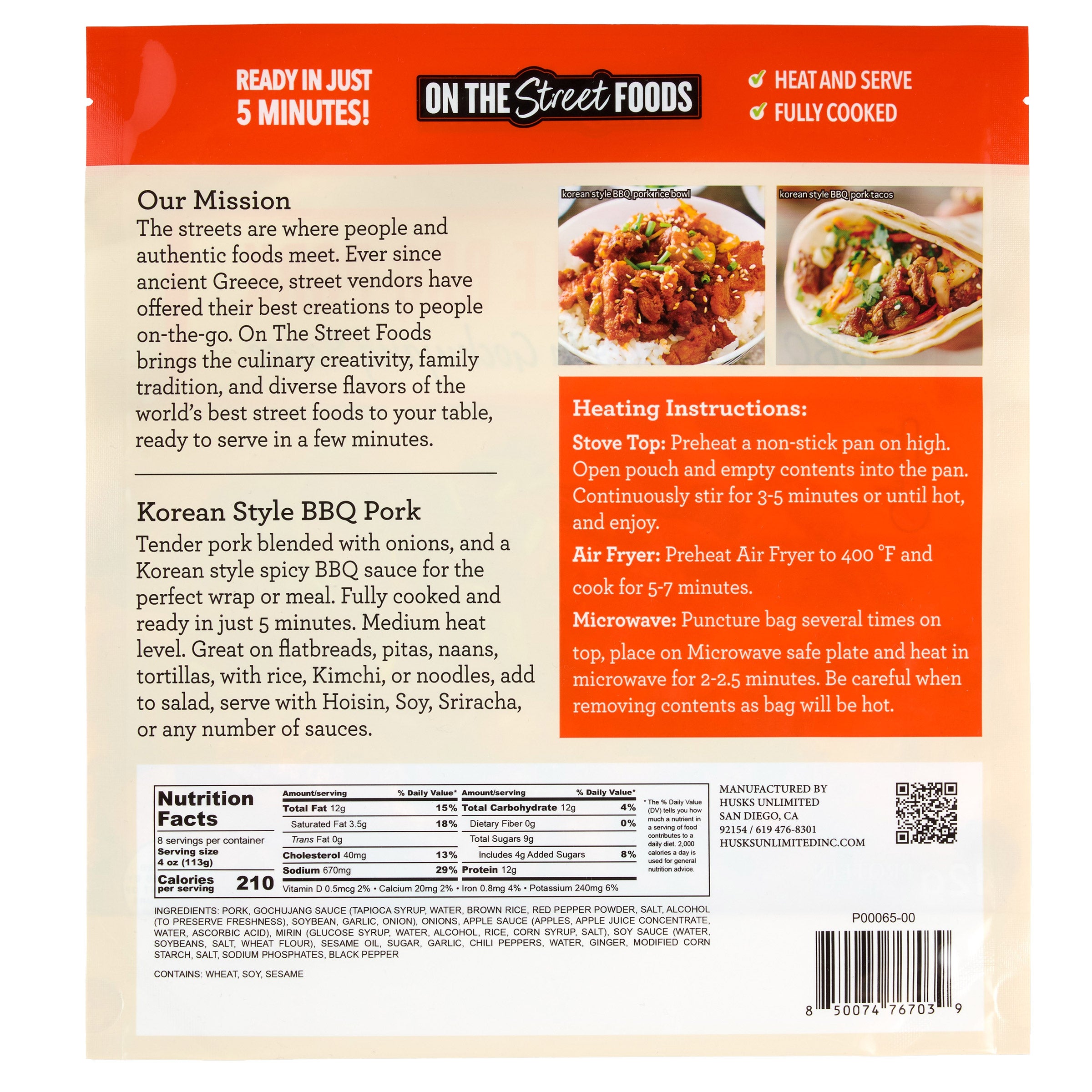 On The Street Foods Korean Style BBQ Pork 32 oz (#2004636) - $10.99 ...