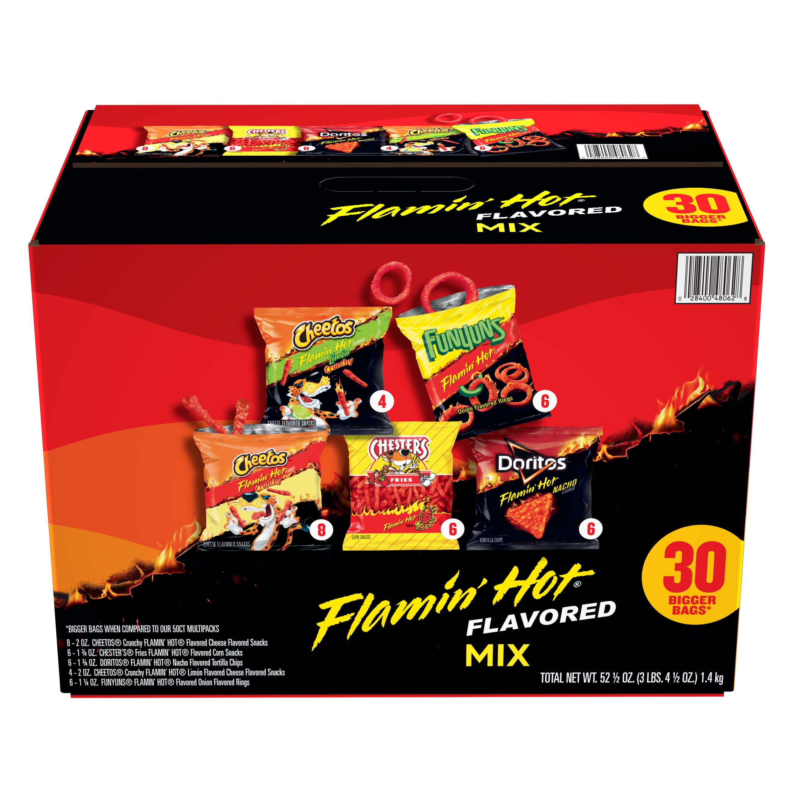 Cheetos Flamin' Hot Variety Pack, 30 Count / 3.25 lbs (#2061235) - $19.49