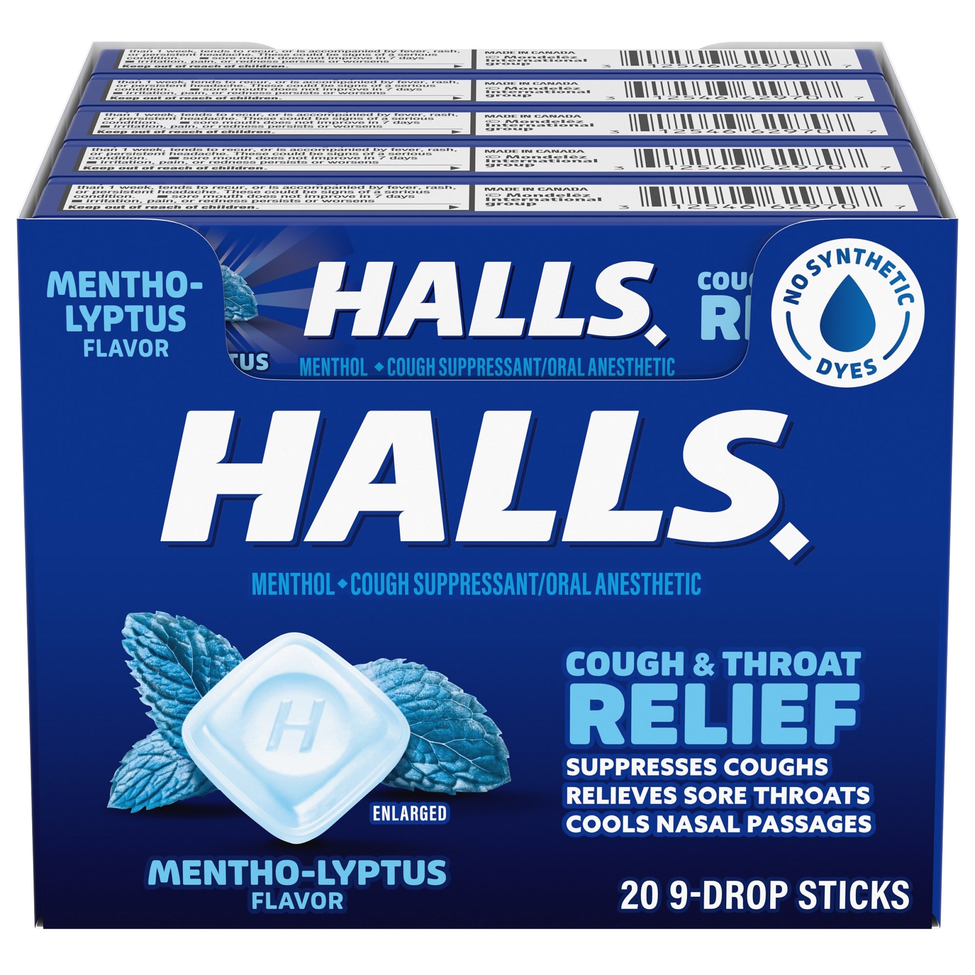 Halls Mentho-Lyptus Cough Drops 20 ct / 9 pc (#6313) - $19.99